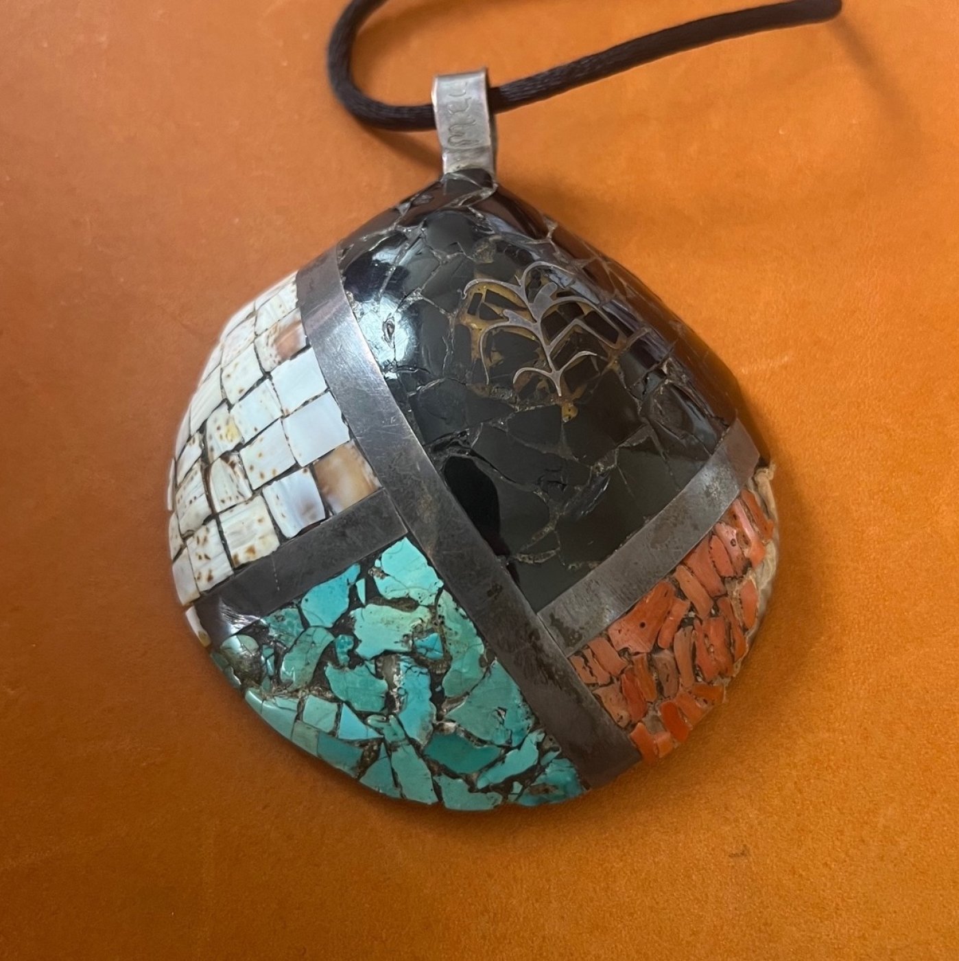 Shell Pendant with Inlay | Shiprock Santa Fe