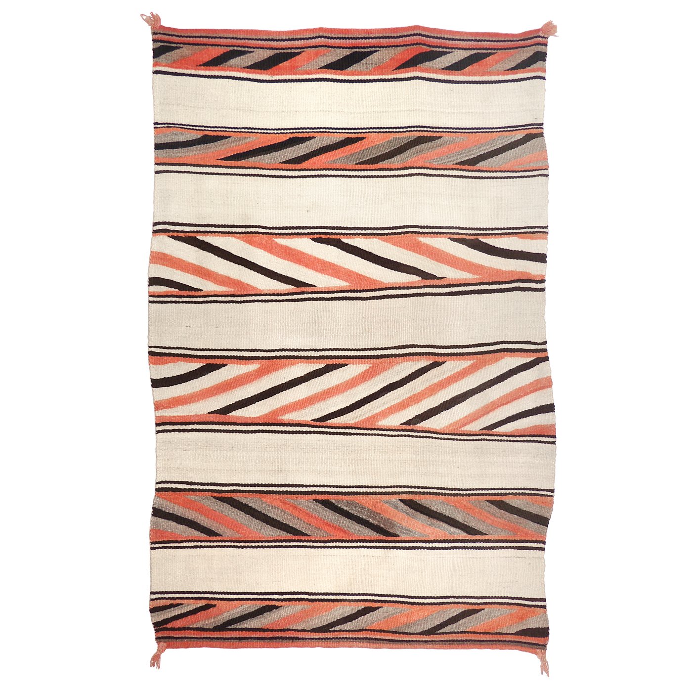 Navajo Banded Wedge Weave Blanket, c.1880 | Shiprock Santa Fe