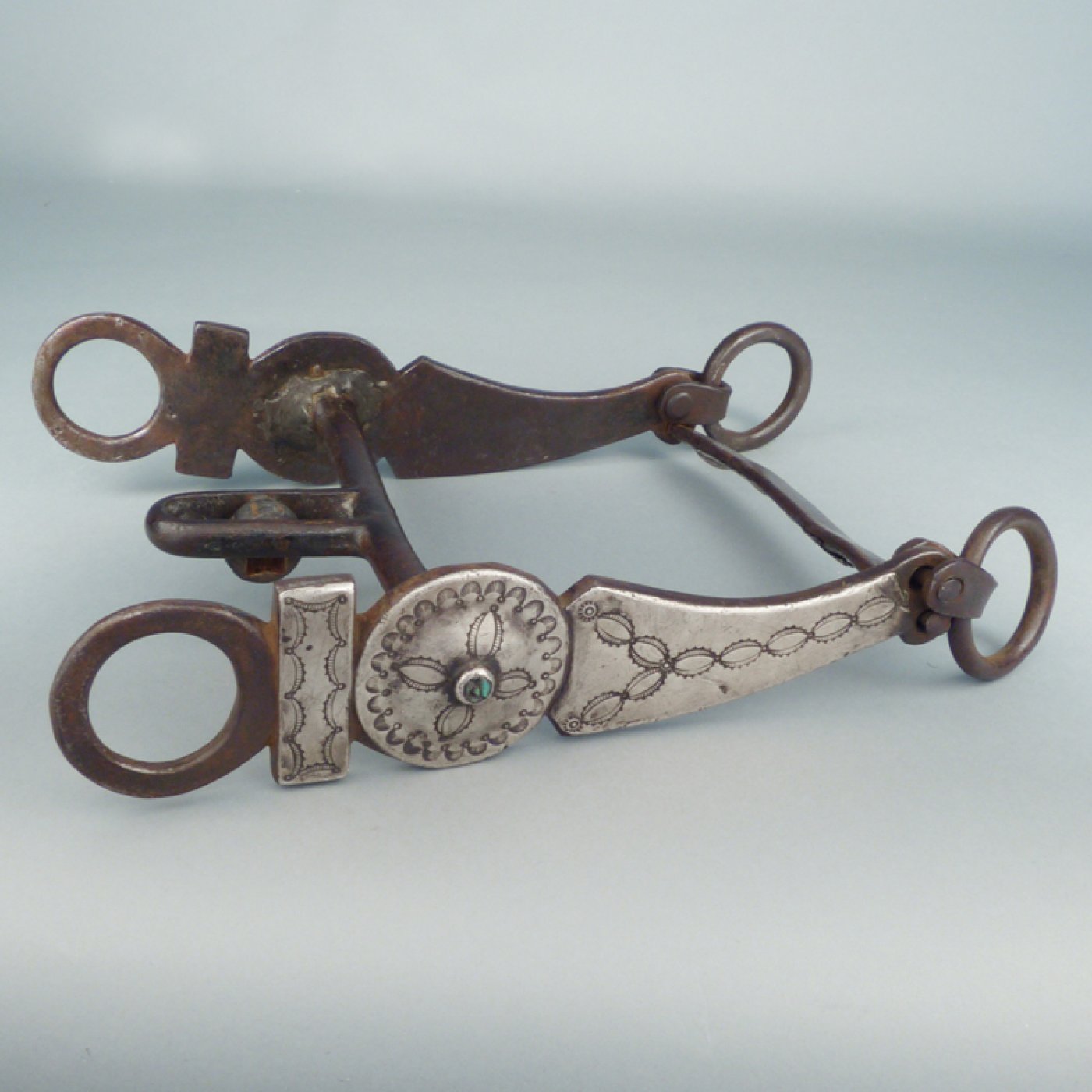 Navajo Stamped Silver Horse Bit, c.1910 | Shiprock Santa Fe