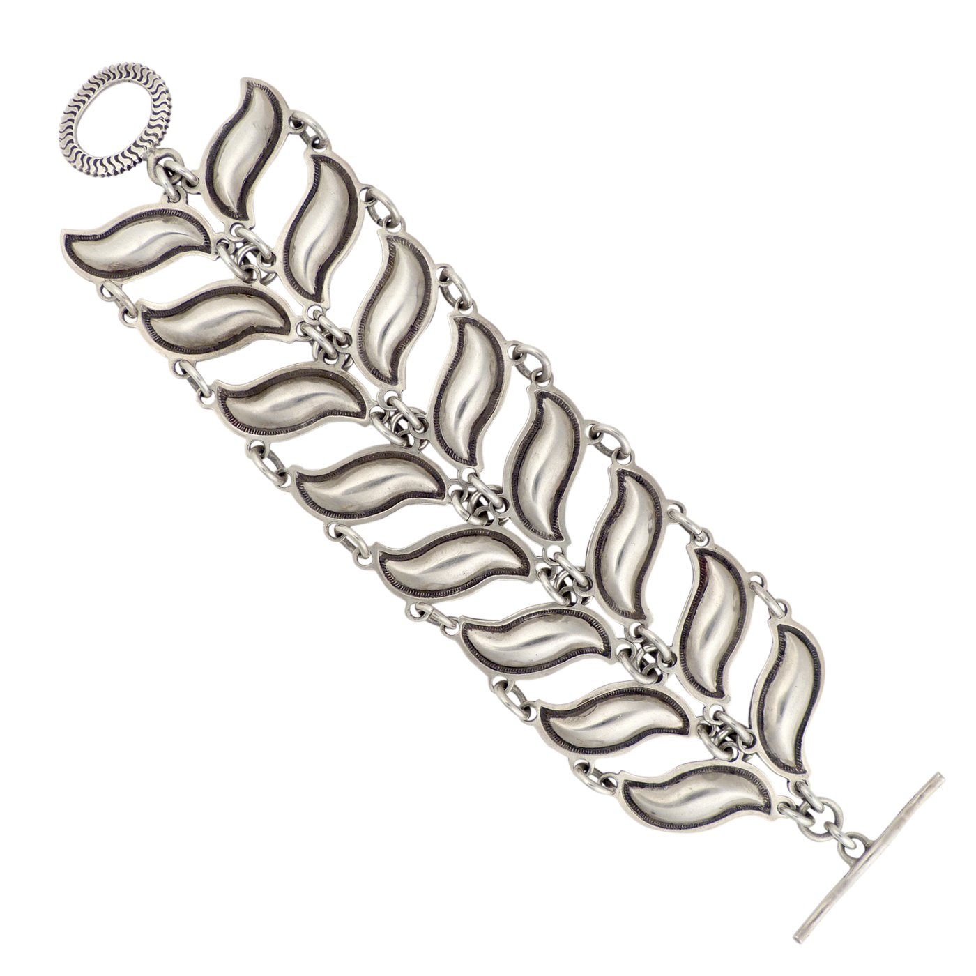 Cody Sanderson, Navajo Silver Link Bracelet | Shiprock Santa Fe