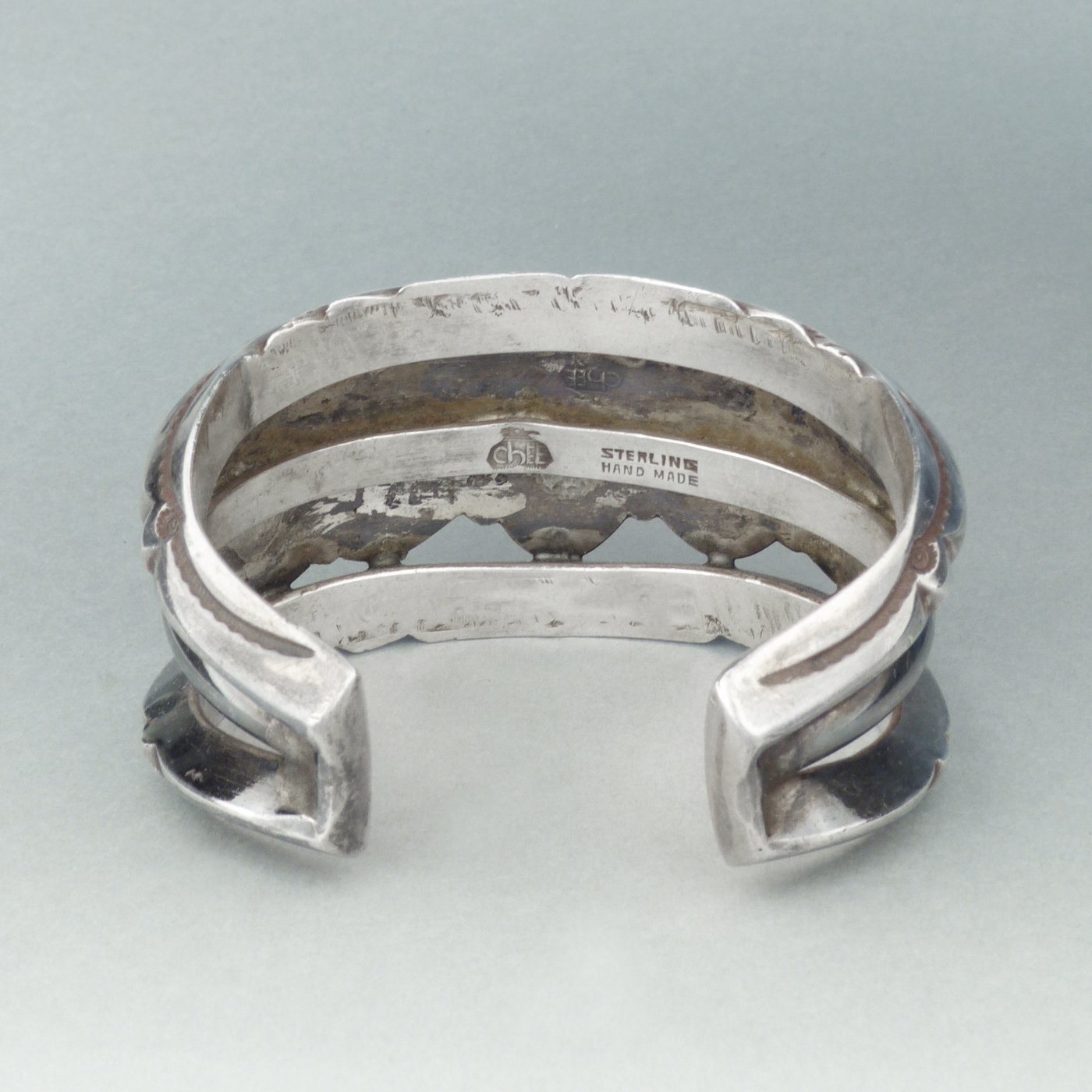 Mark Chee, Navajo Heavy Chiseled Cuff with Turquoise, c.1950 | Shiprock ...