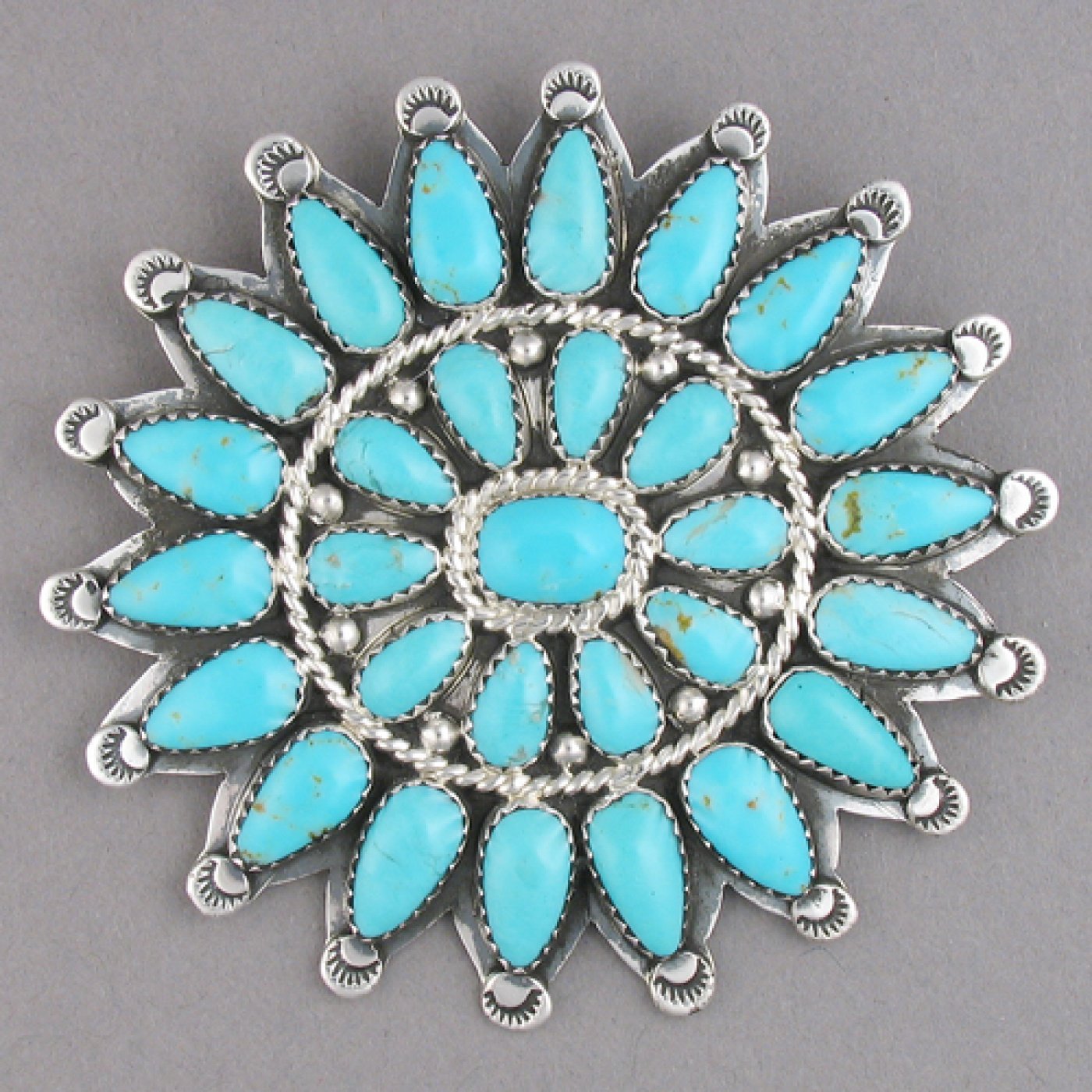 Turquoise Cluster Pin | Shiprock Santa Fe