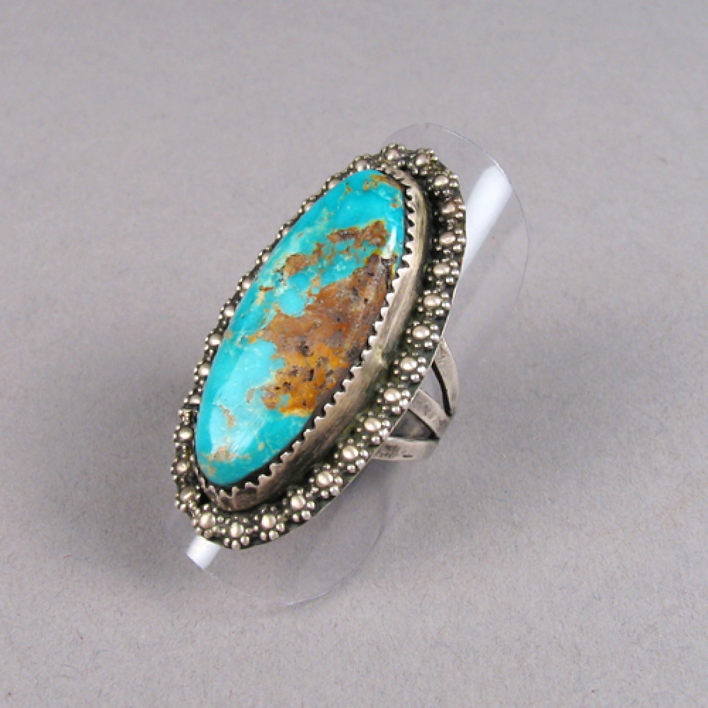 Contemporary Silver and Turquoise Ring, c. 1970 | Shiprock Santa Fe