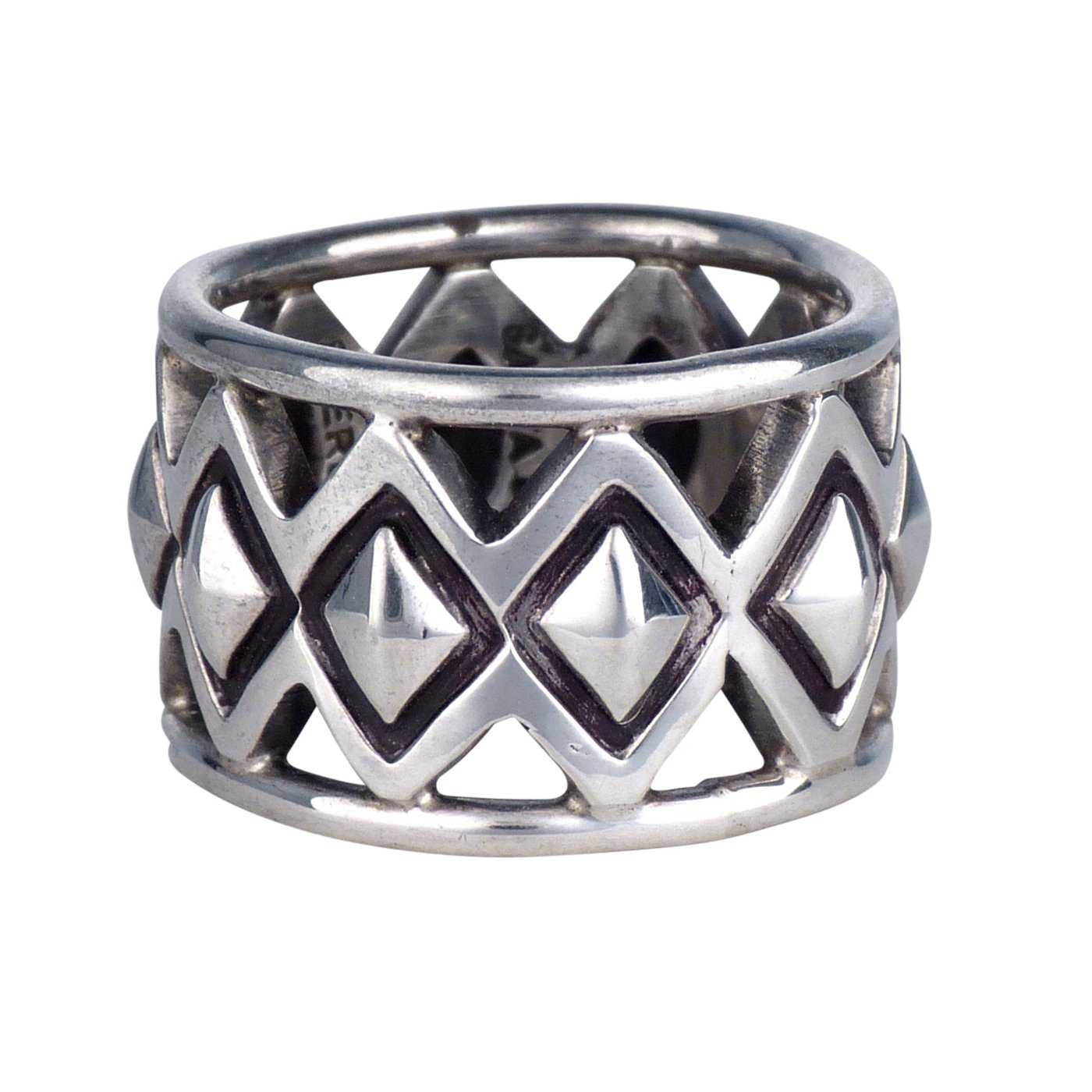 Cody Sanderson, Navajo Silver Ring with Repousse | Shiprock Santa Fe