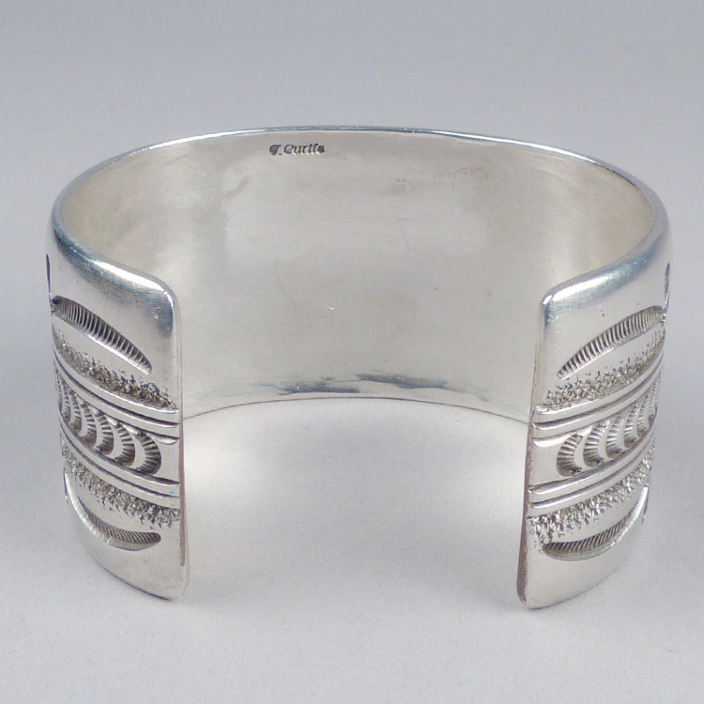 Stamped Sterling Silver Cuff Bracelet | Shiprock Santa Fe