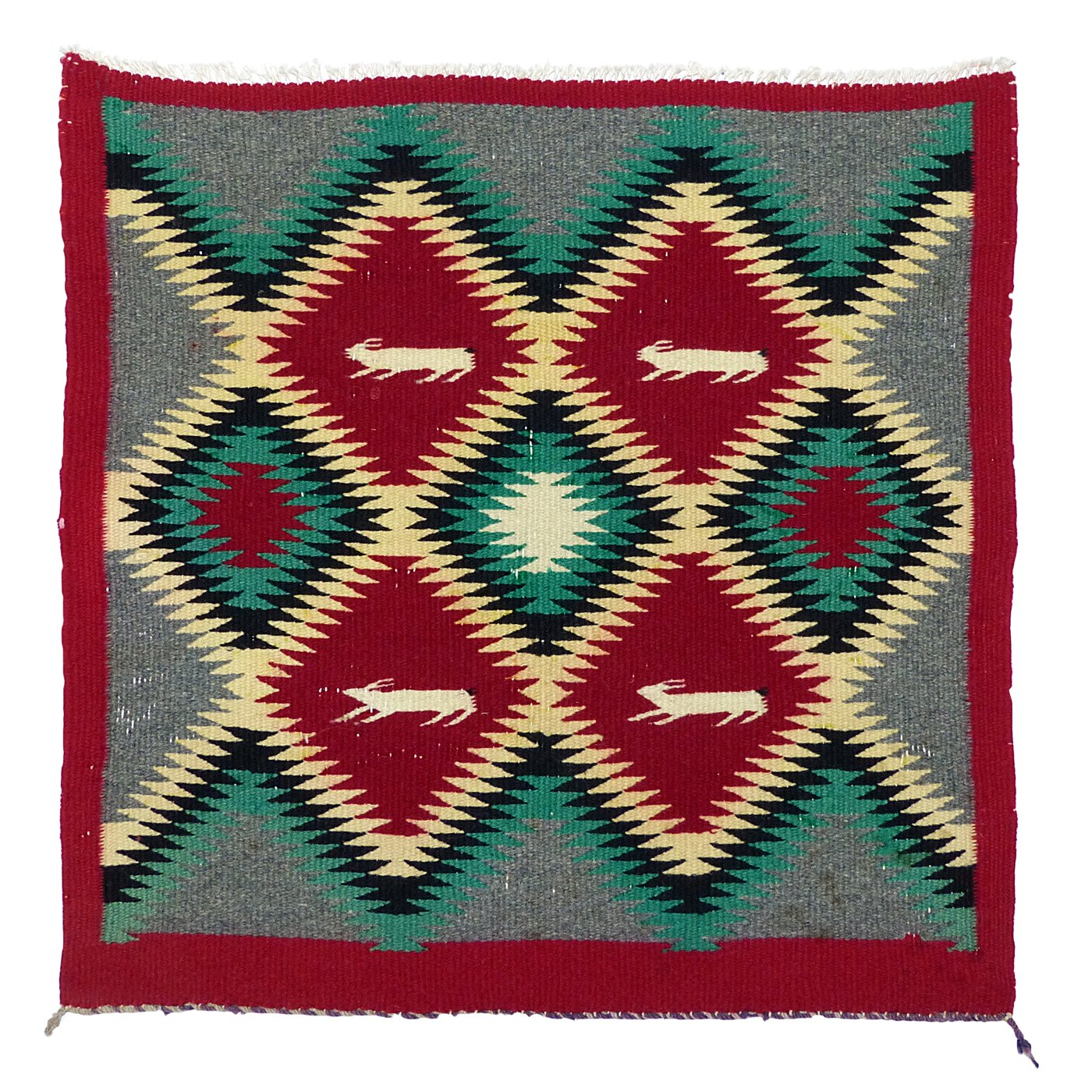 Navajo Germantown Pictorial with Rabbit Motifs, c.1890 | Shiprock Santa Fe