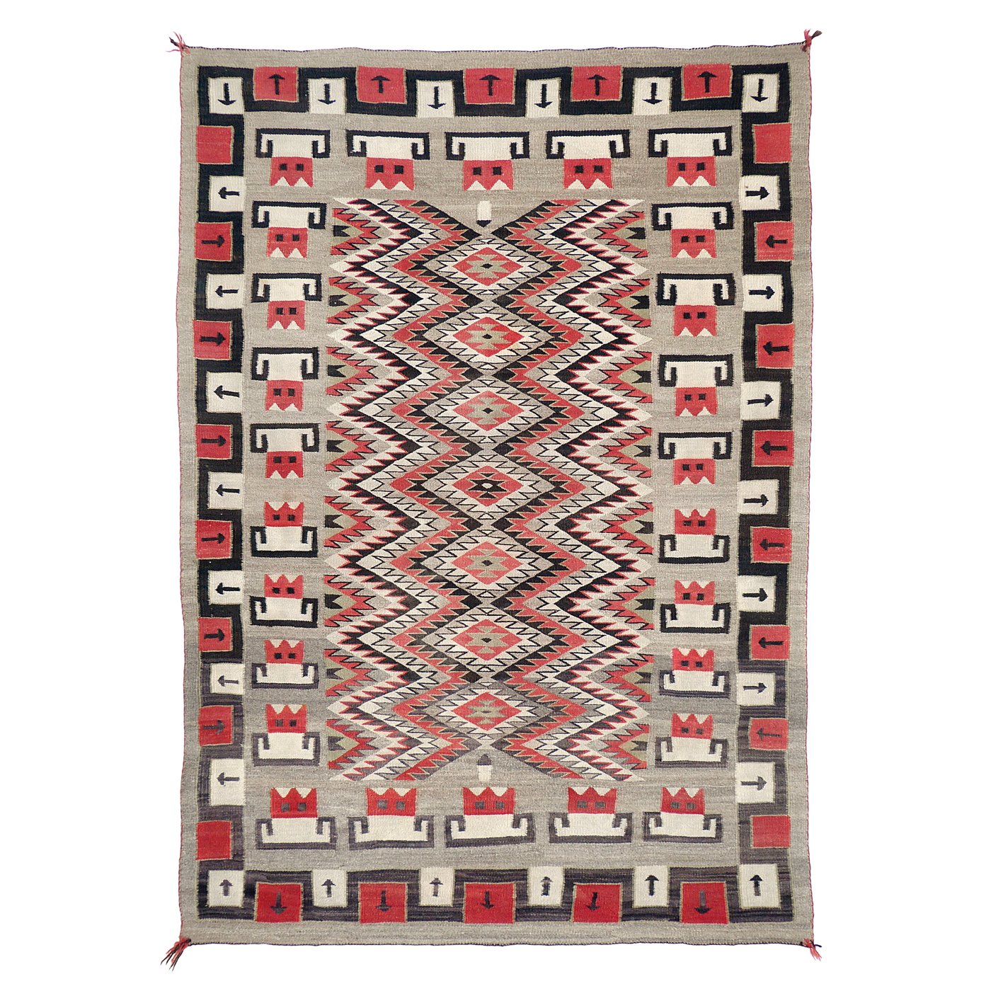Navajo Red Mesa Rug with Arrow Motifs, c.1930 | Shiprock Santa Fe