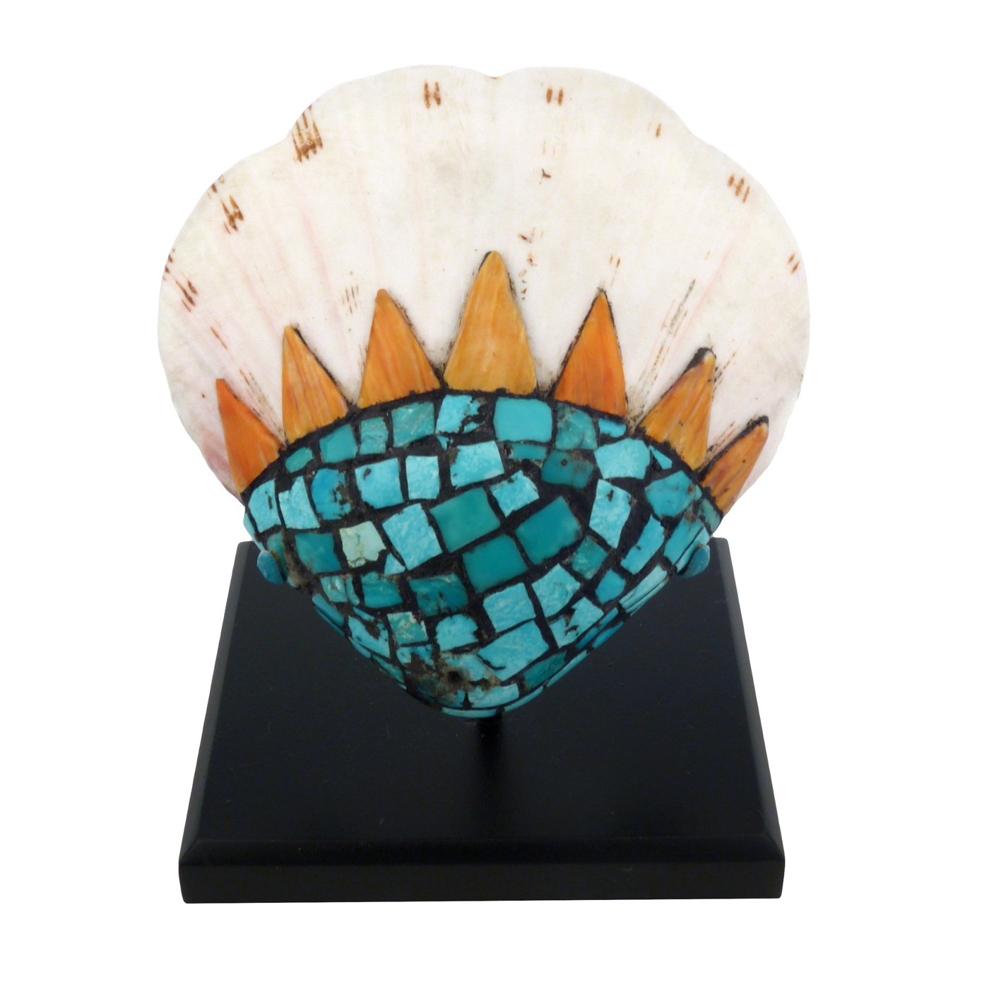 Santo Domingo Turquoise Moasic Shell c.1950 | Shiprock Santa Fe