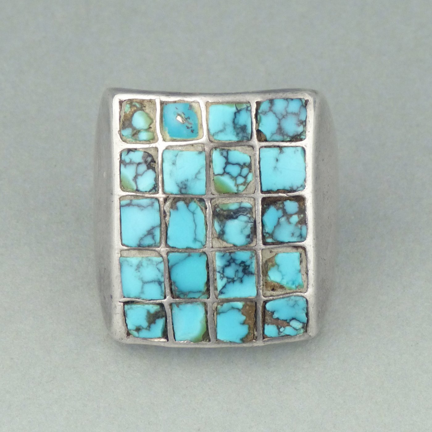 Zuni Turquoise Channel Inlay Ring, c.1950 | Shiprock Santa Fe