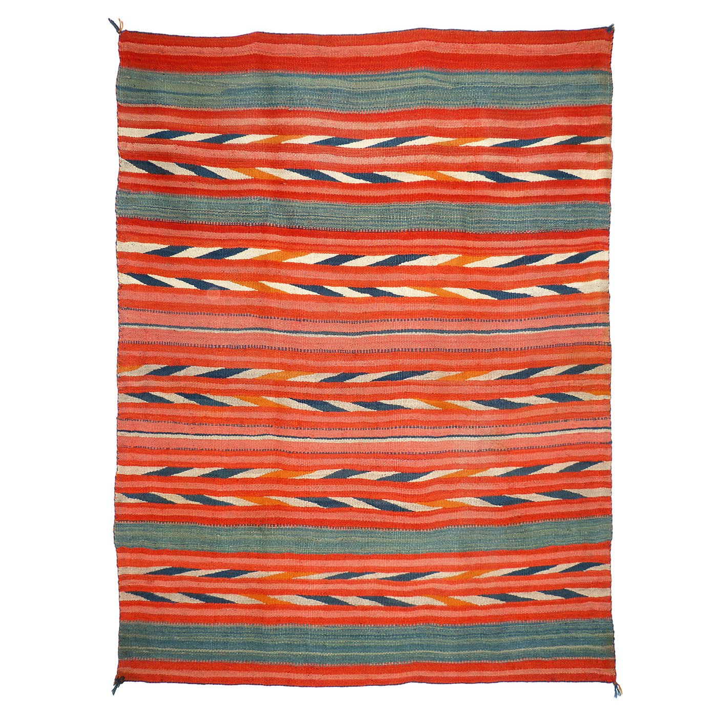 Navajo Late Classic Banded Blanket, c.1875 | Shiprock Santa Fe
