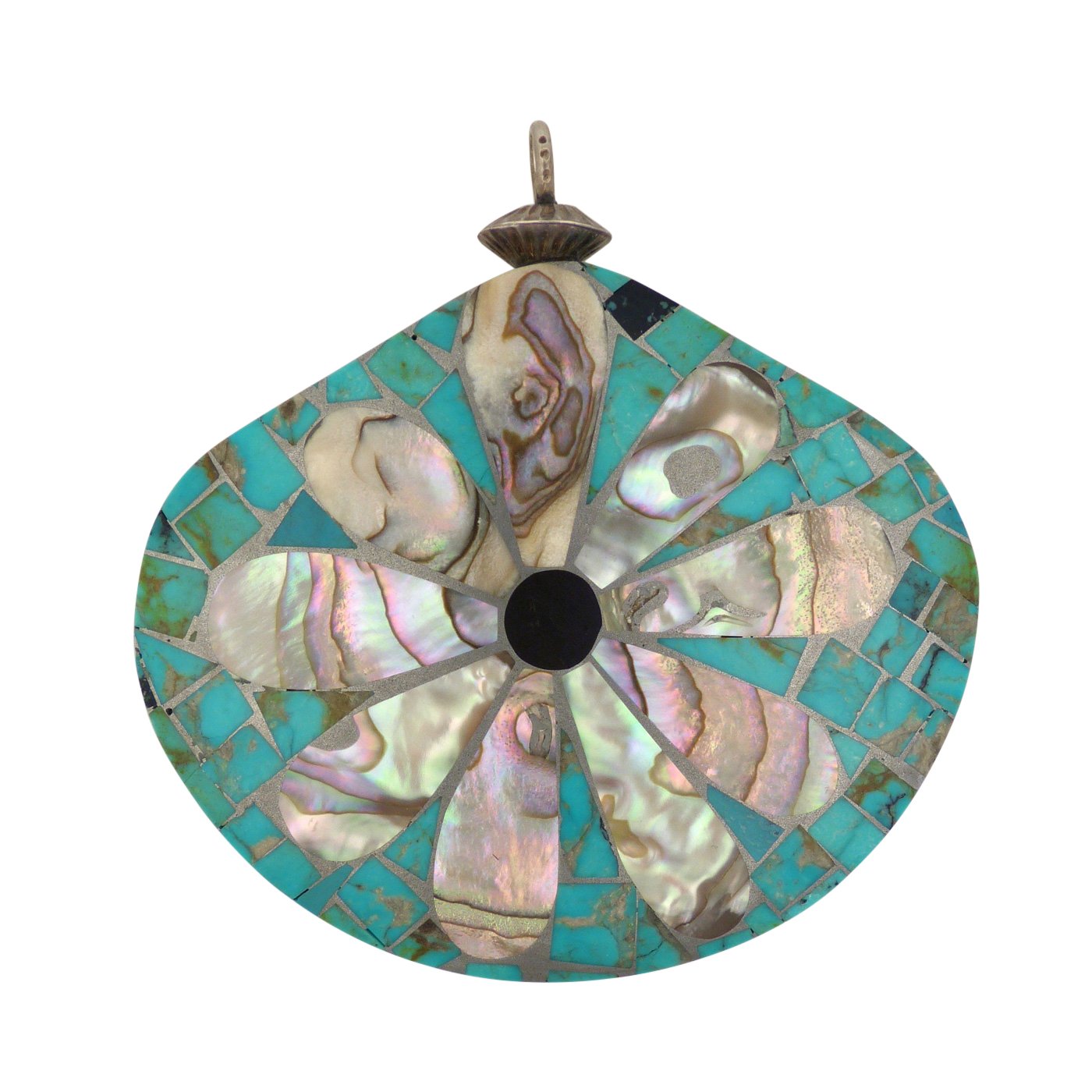 Santo Domingo Shell Inlay Pendant | Shiprock Santa Fe