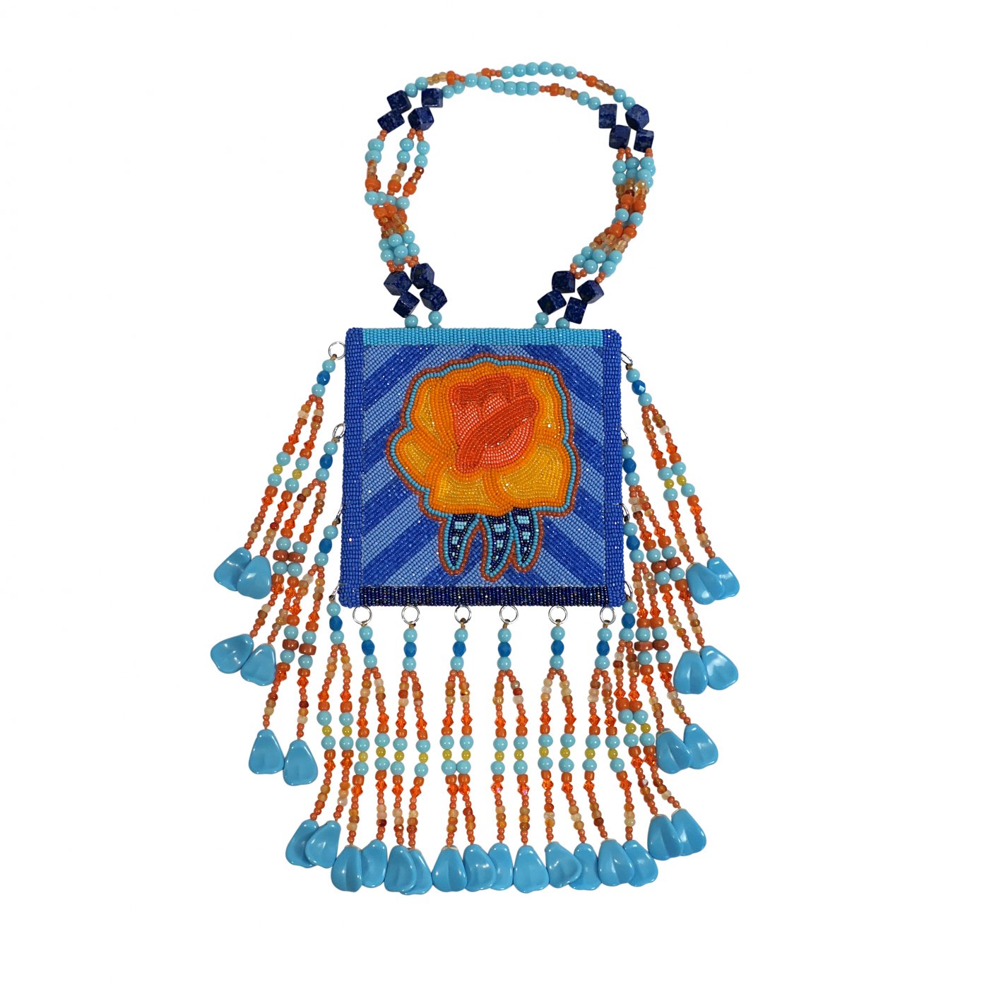Ken Williams, "Brightness Through the Blues" Beaded Bag | Shiprock Santa Fe