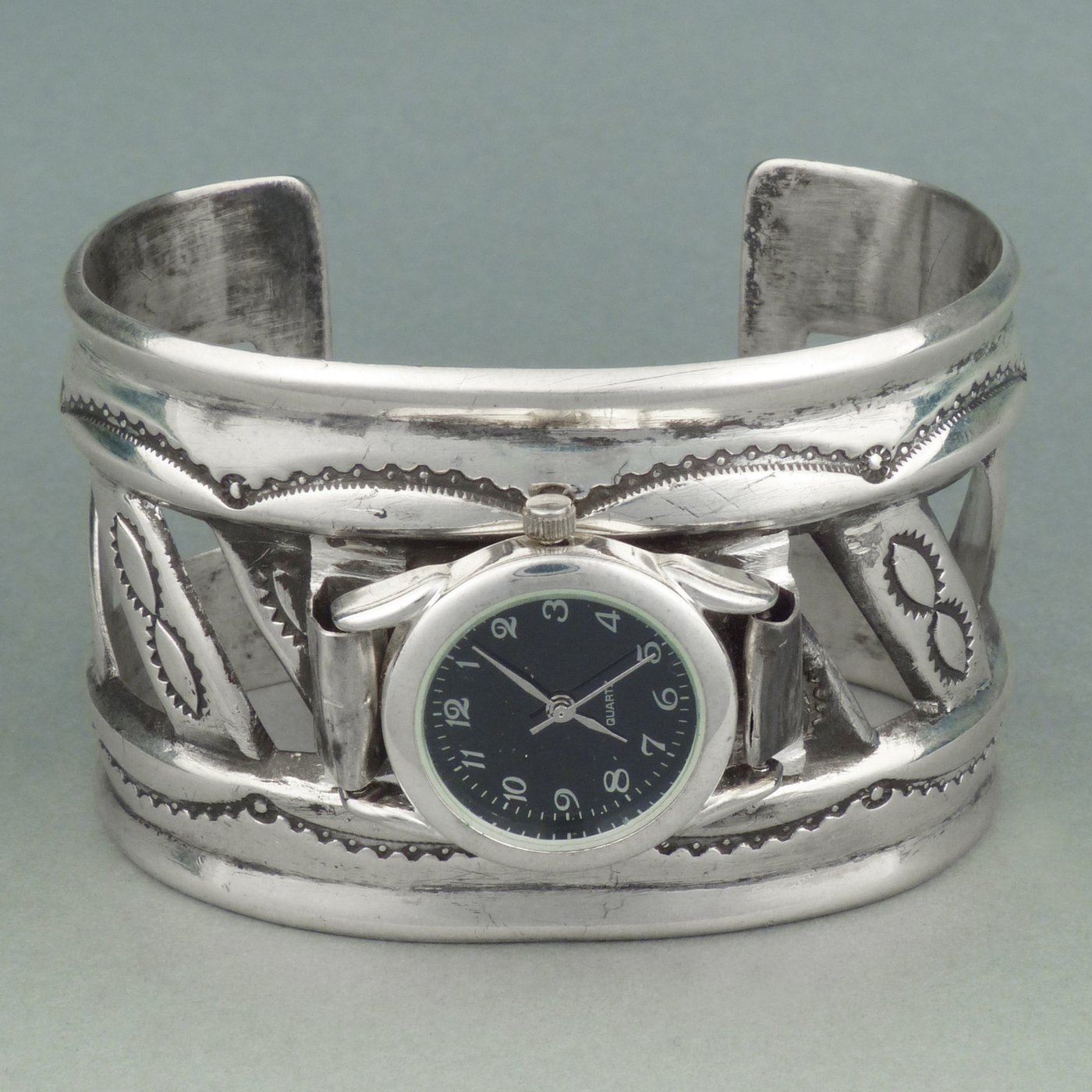 Santo Domingo Silver Watch Cuff by Vidal Aragon, c.1980 | Shiprock Santa Fe