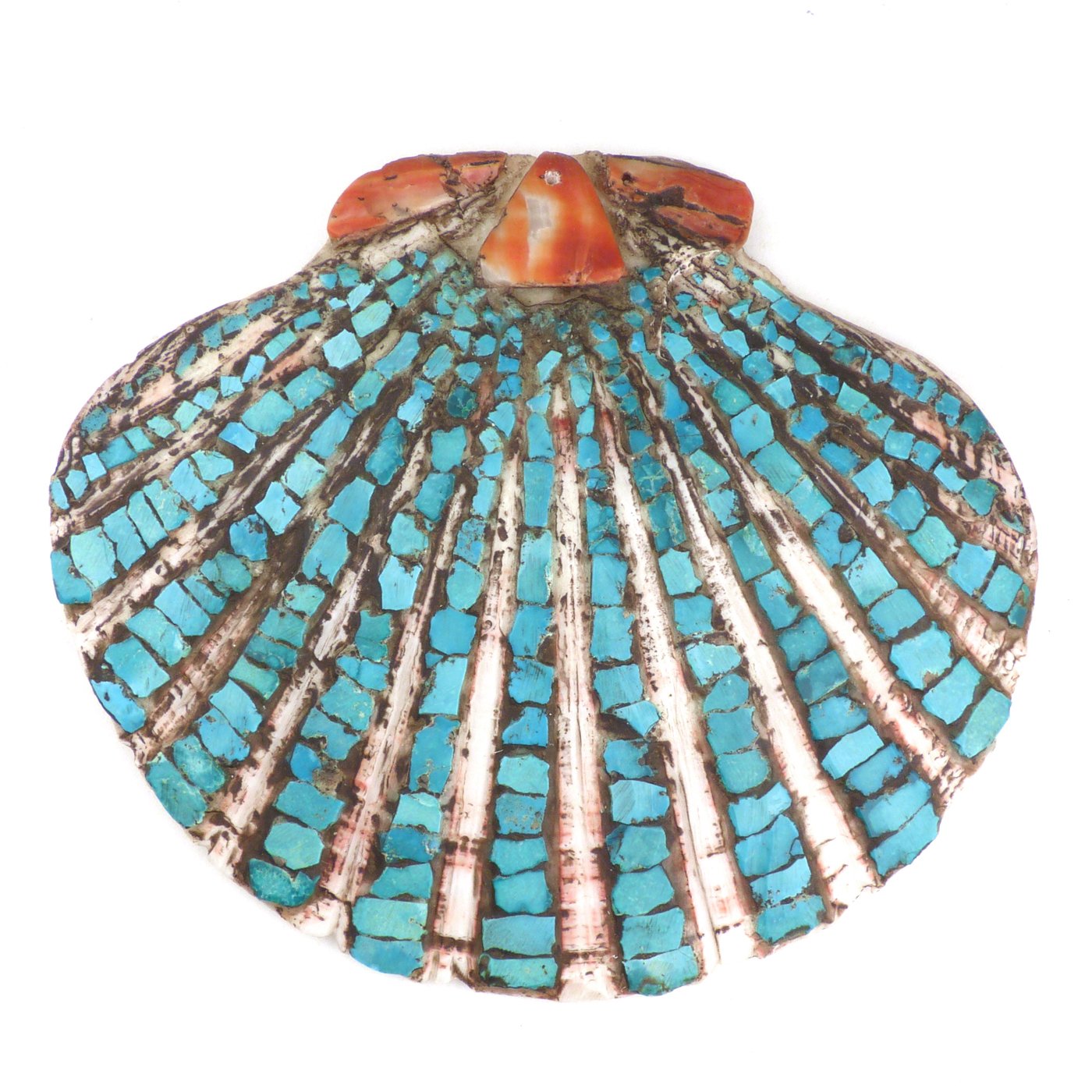 Large Santo Domingo Shell Pendant with Inlay, c.1940 | Shiprock Santa Fe