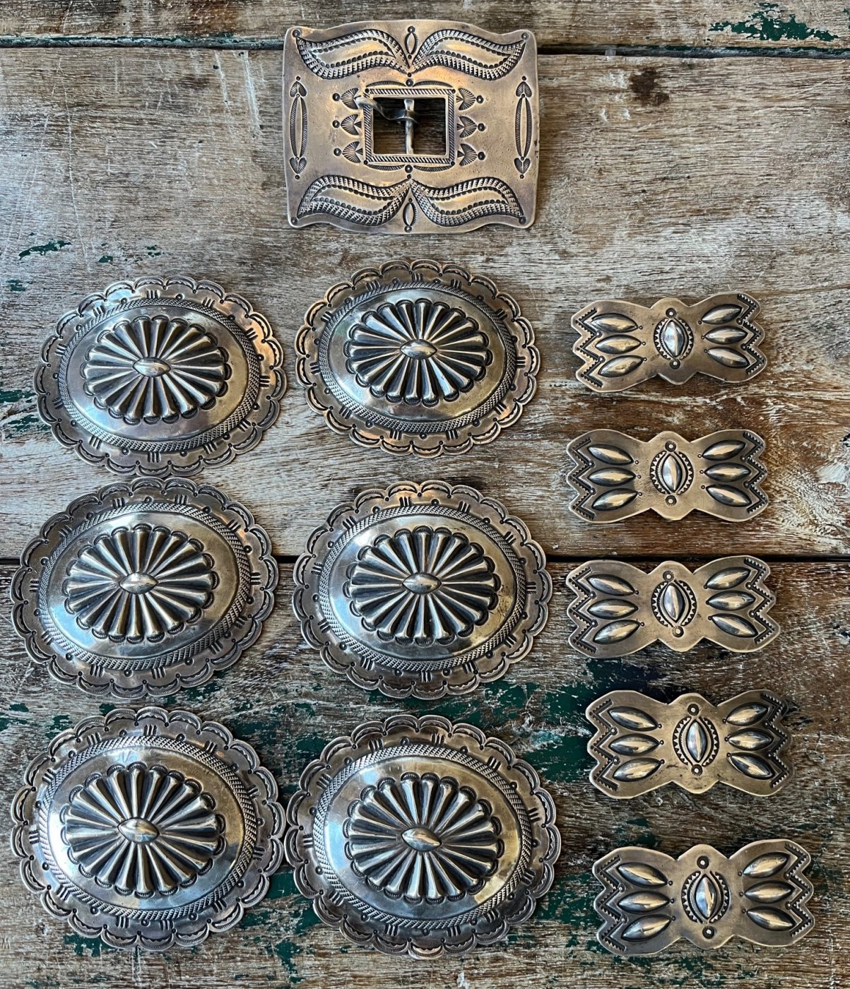 Etsitty Tsosie/Charlie Bitsui Silver Concho Belt | Shiprock Santa Fe