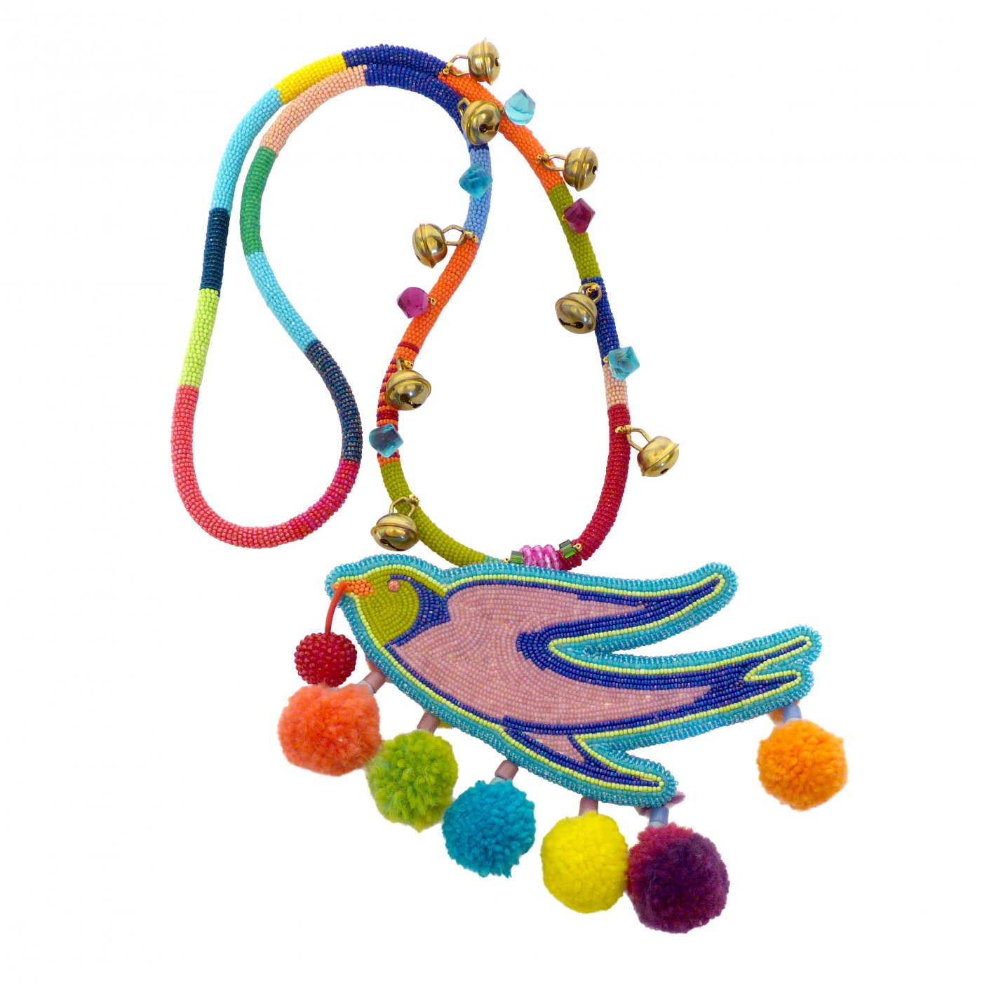 Ken Williams Jr., Beaded "Nature's Beauties," Bird Necklace | Shiprock ...