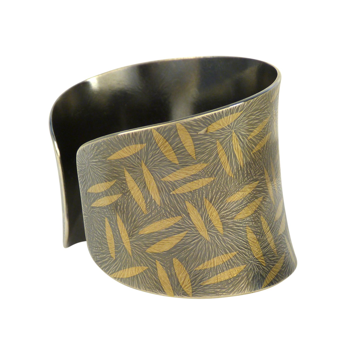 Maria Samora, Taos Silver and Gold Bracelet | Shiprock Santa Fe