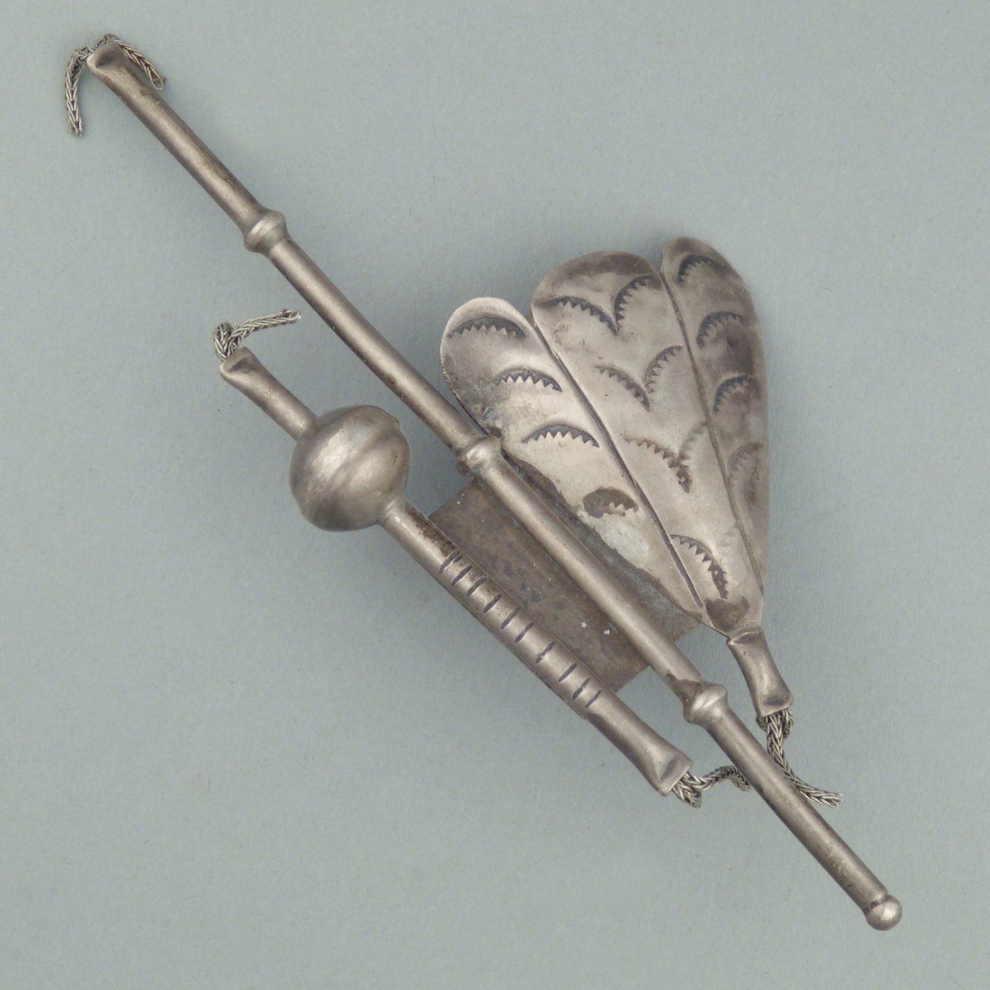 Stamped Silver Peyote Pin, c.1970's | Shiprock Santa Fe