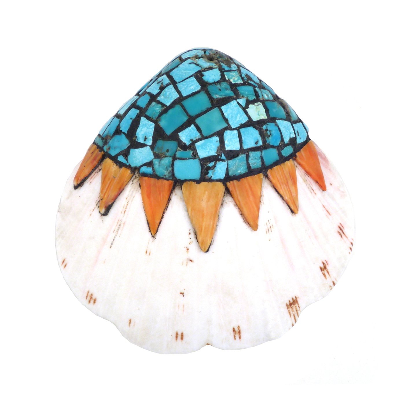 Santo Domingo Turquoise Moasic Shell c.1950 | Shiprock Santa Fe