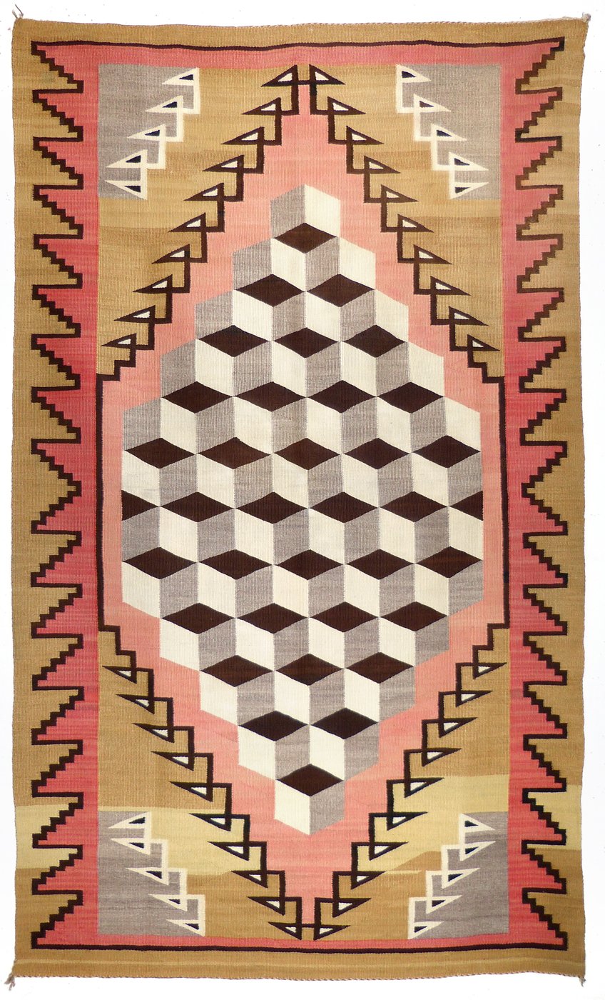 Navajo Burntwater Optical Rug, c.1950 | Shiprock Santa Fe