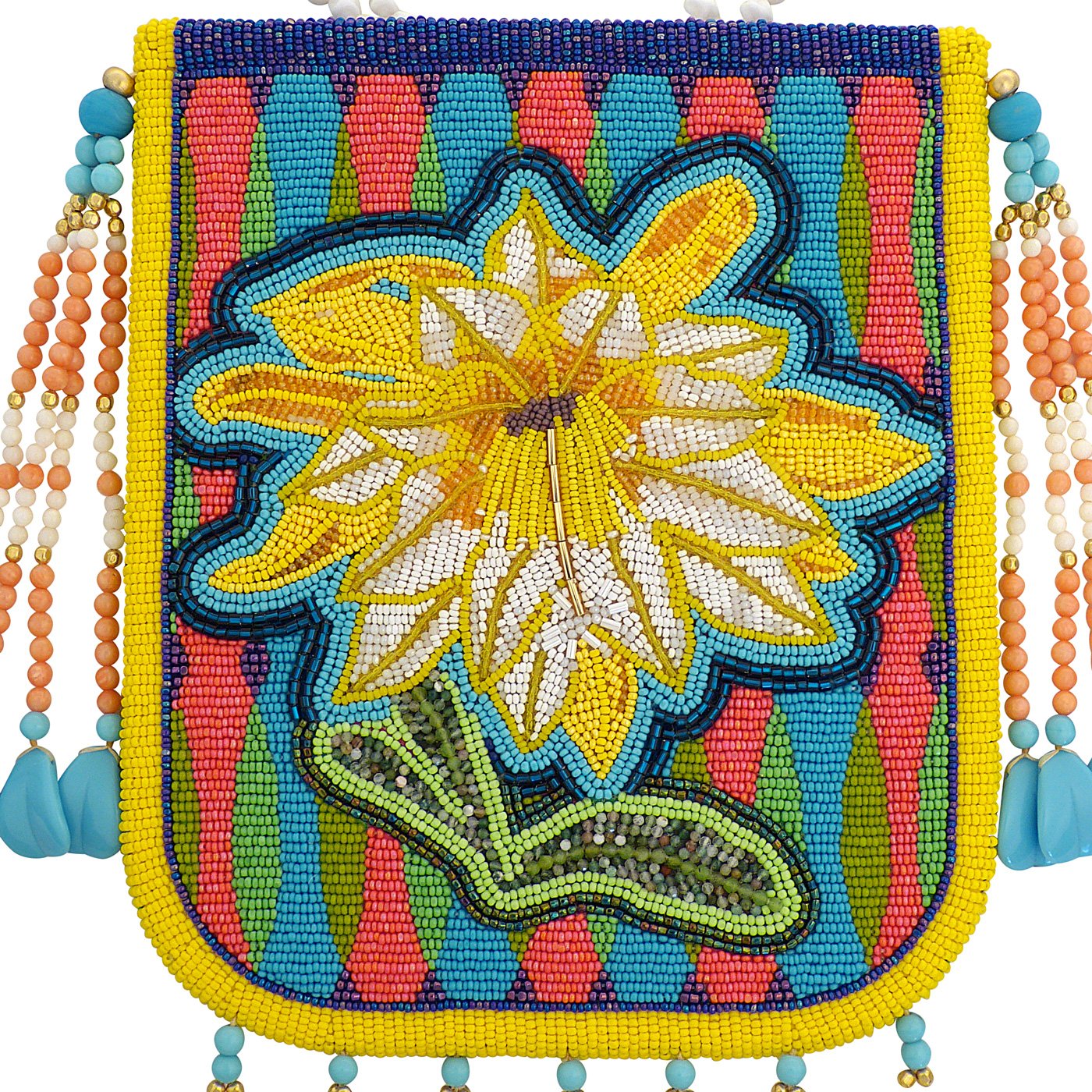 Ken Williams Jr., Arapaho / Seneca Beaded "A Blooming Beauty" Bag ...