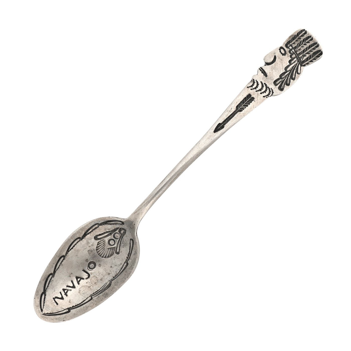 Navajo Stamped Silver Spoon, c.1900 | Shiprock Santa Fe