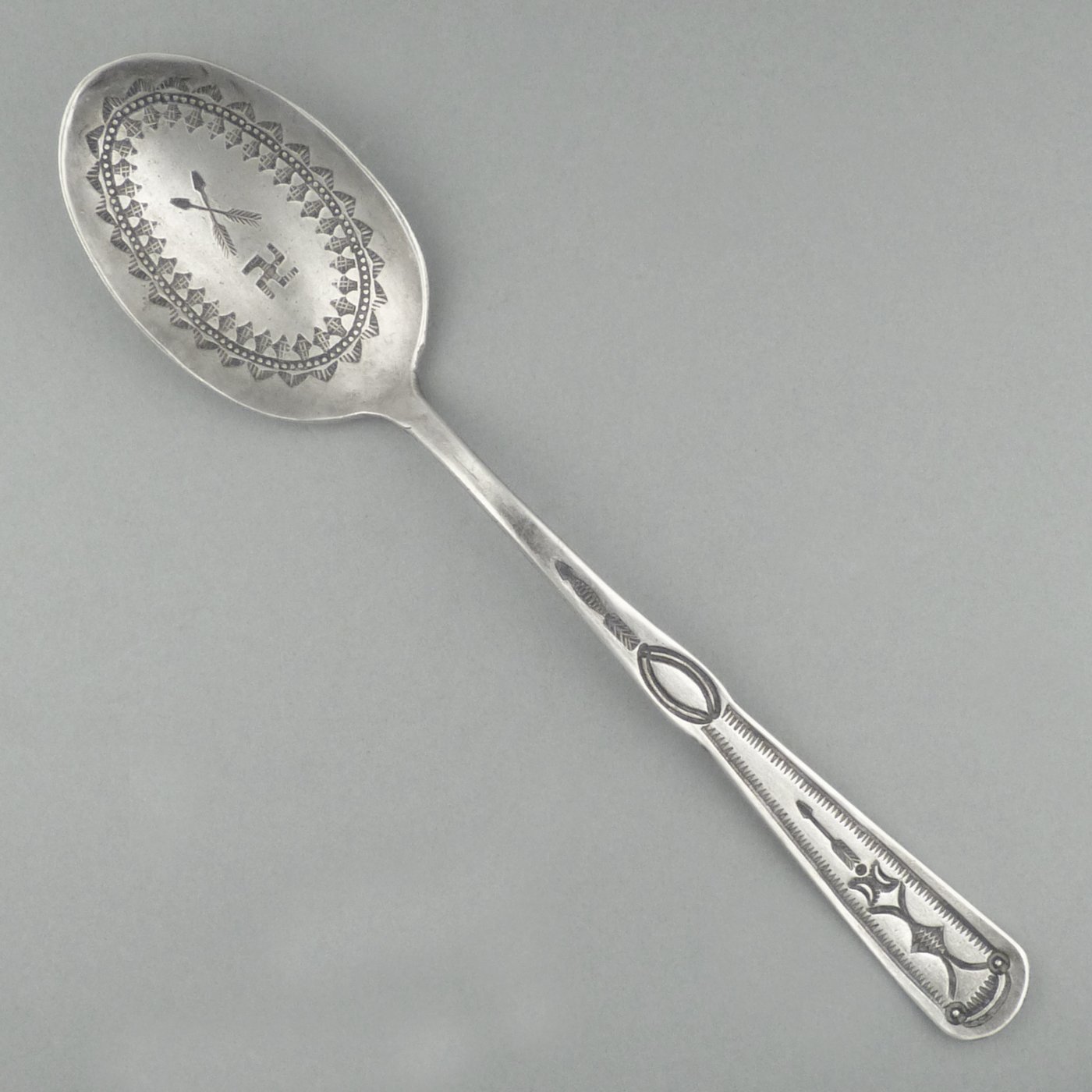 Navajo Stamped Silver Spoon, c.1920 | Shiprock Santa Fe