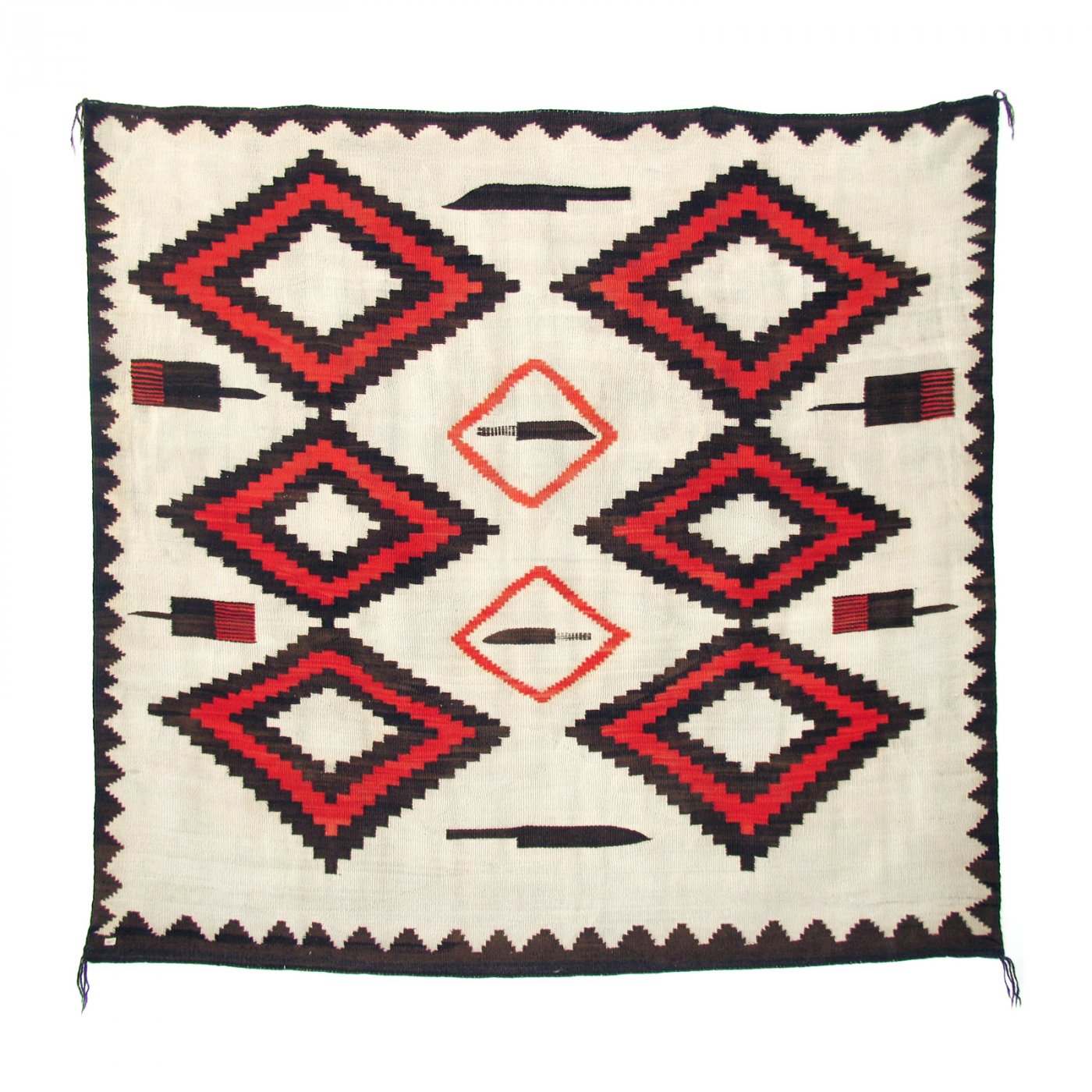 Navajo Transitional Weaving Tool Pictorial Rug, c.1900 | Shiprock Santa Fe