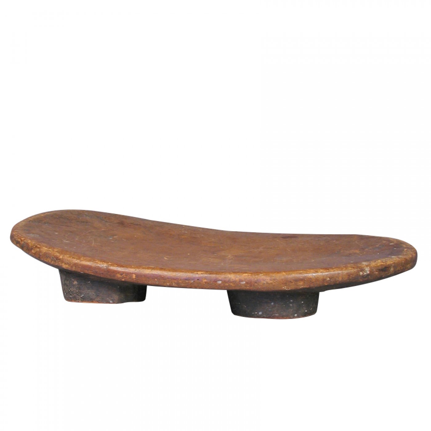 Small Vintage Oval Wood Platform with Feet | Shiprock Santa Fe