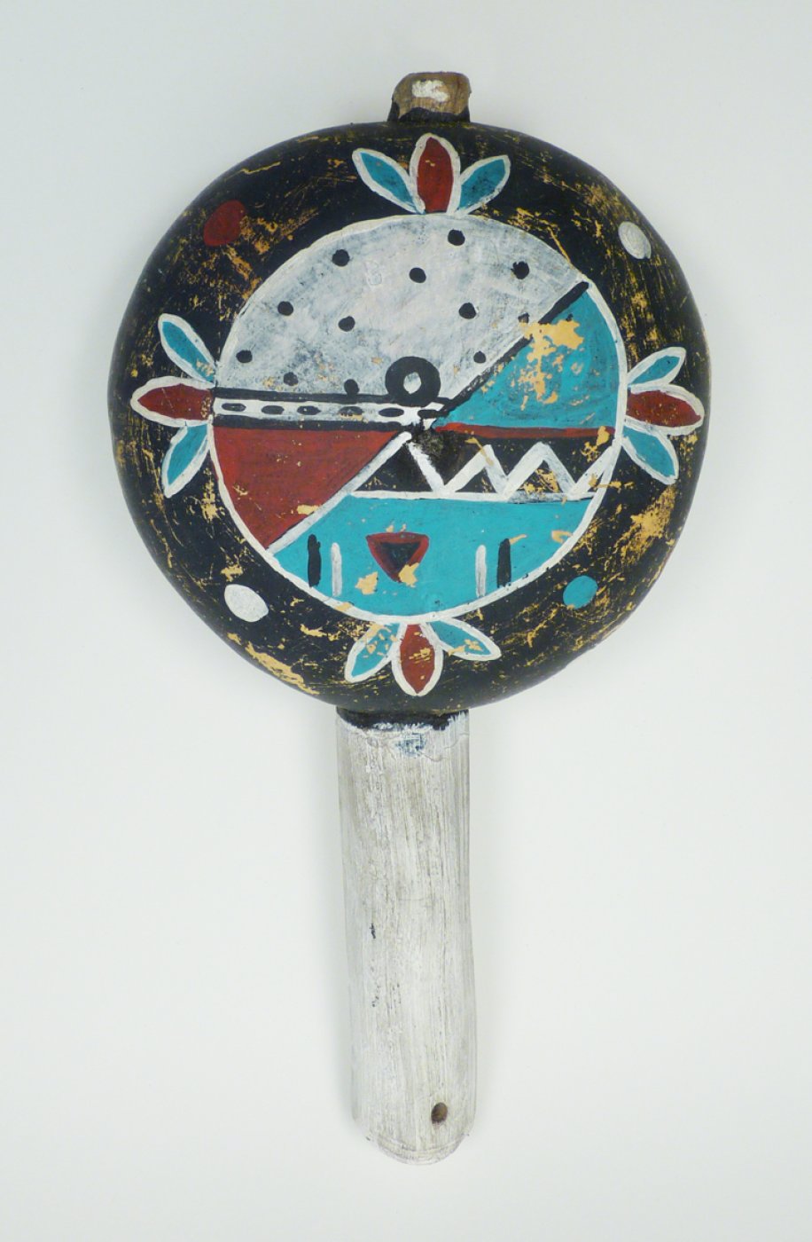 Acoma Painted Gourd Rattle | Shiprock Santa Fe