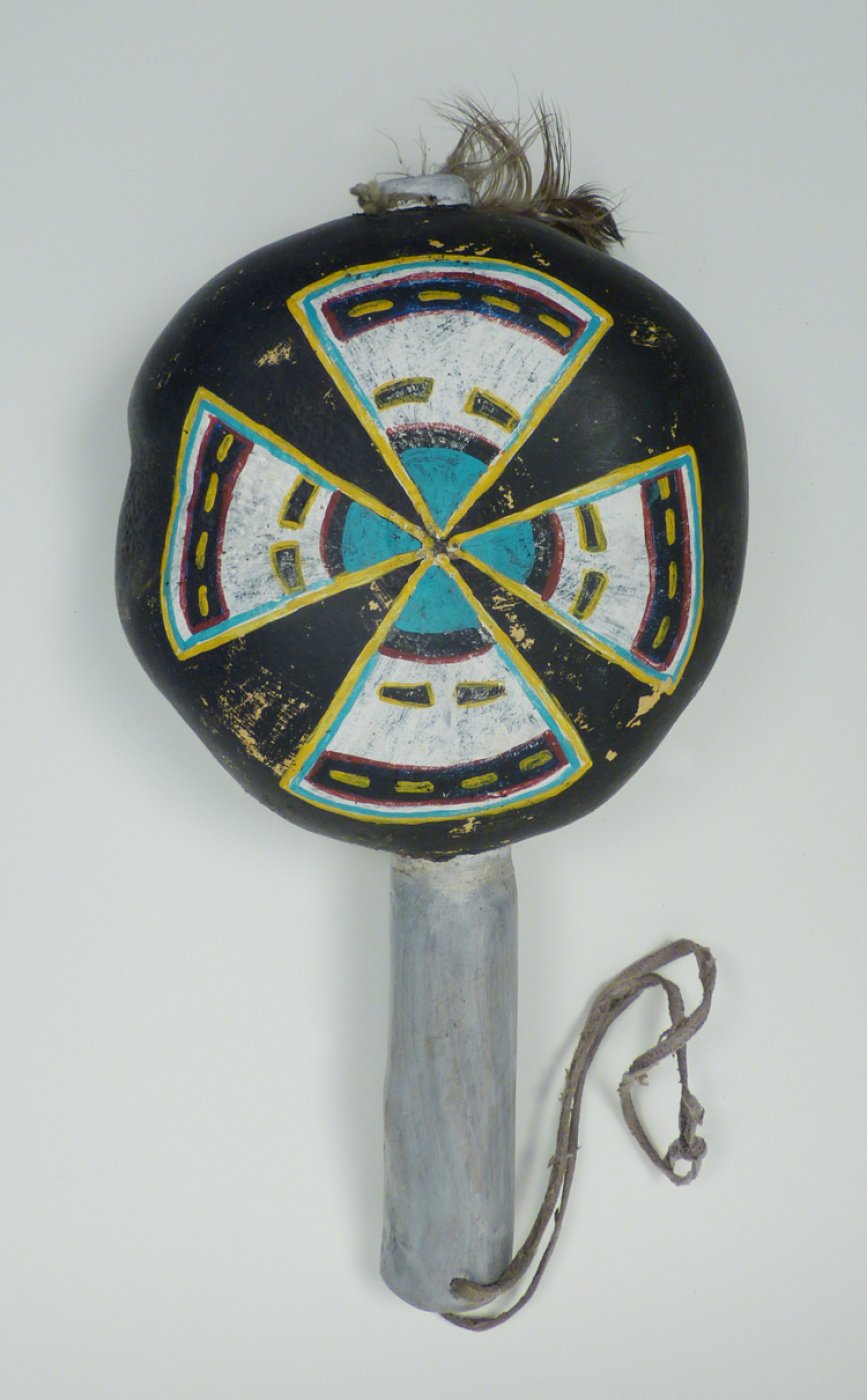 Acoma Painted Gourd Rattle | Shiprock Santa Fe