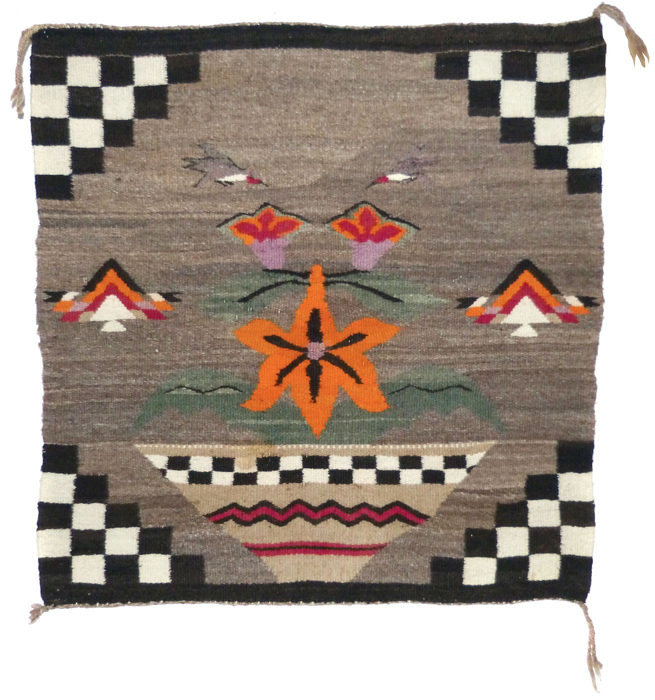 Navajo Flower Pot Pictorial Rug, c.1970 | Shiprock Santa Fe