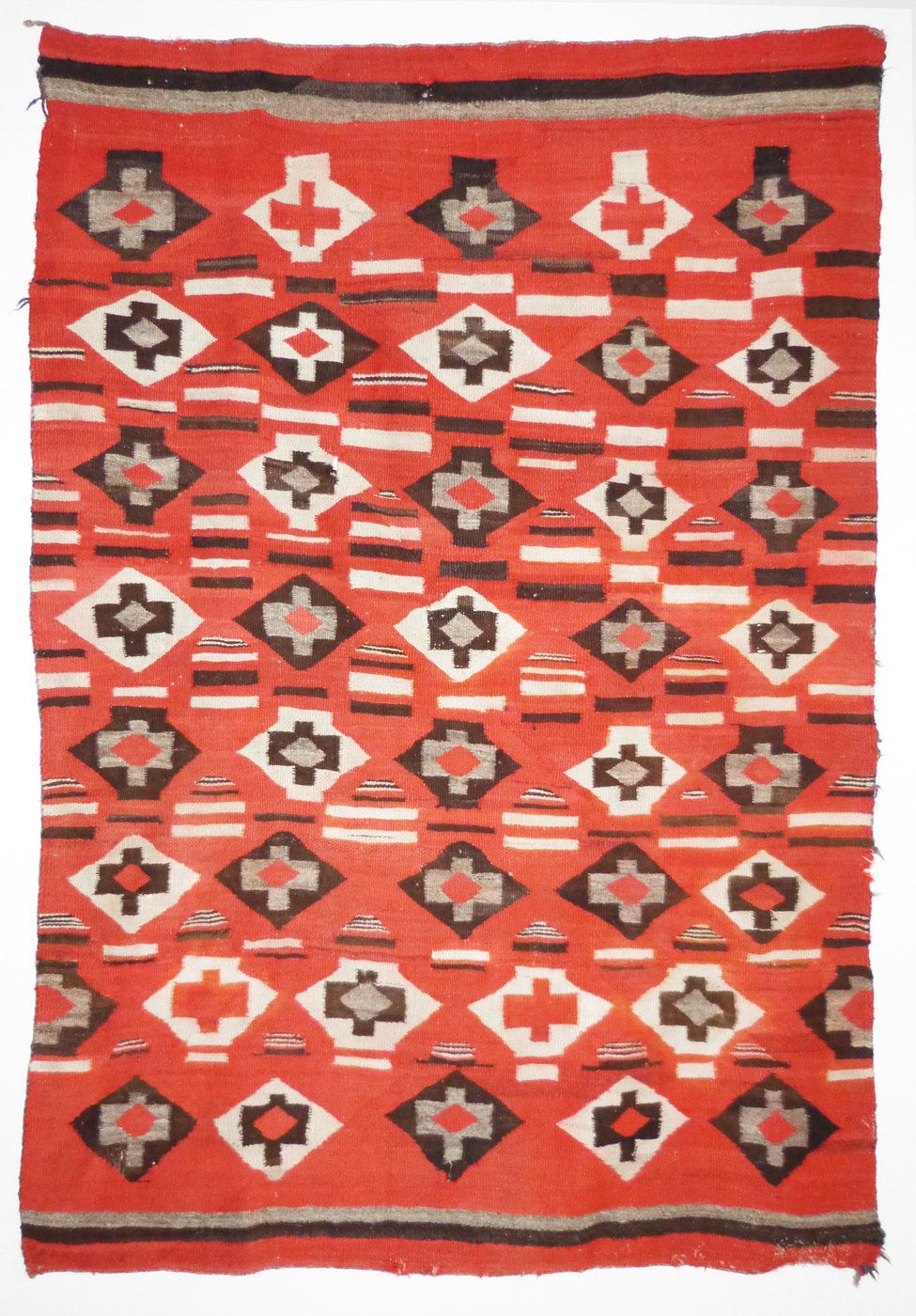 Navajo Transitional Blanket with Cross Motifs, c.1890 | Shiprock Santa Fe