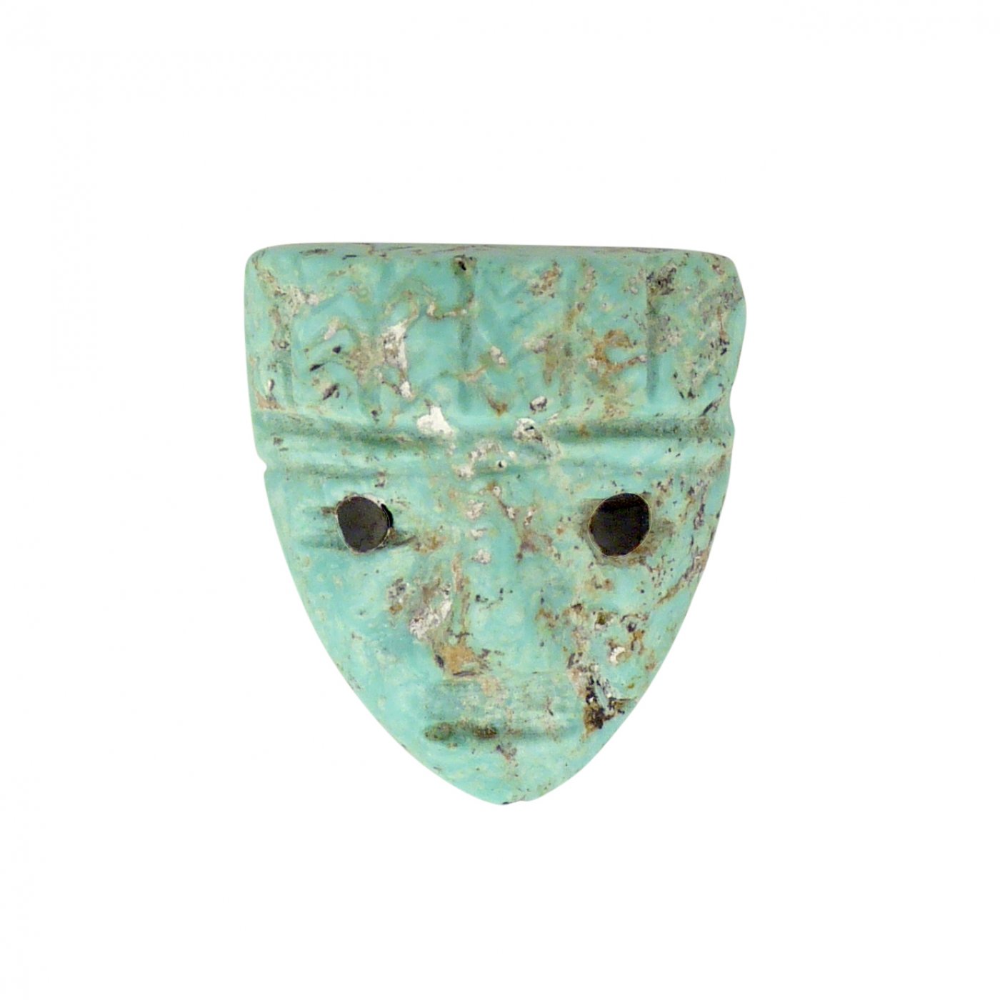 Zuni Carved Turquoise Mask | Shiprock Santa Fe