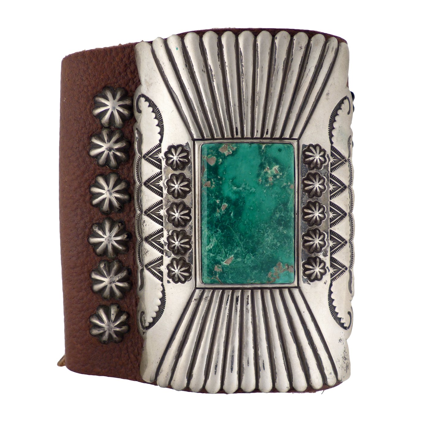Edison Smith, Navajo Silver Ketoh with Turquoise Cabochons | Shiprock ...