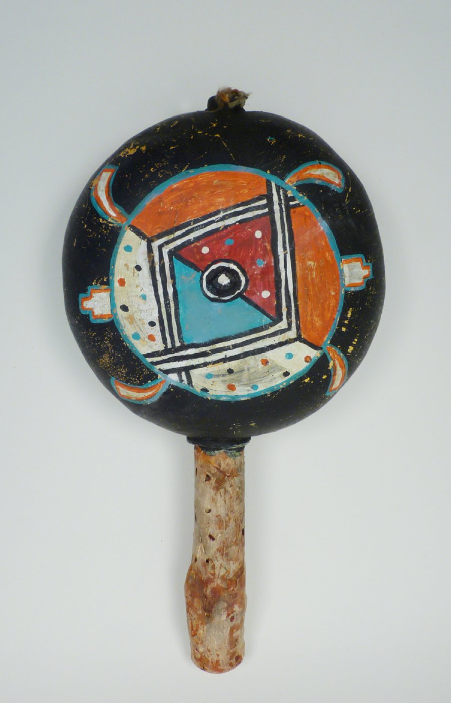 Acoma Painted Gourd Rattle | Shiprock Santa Fe