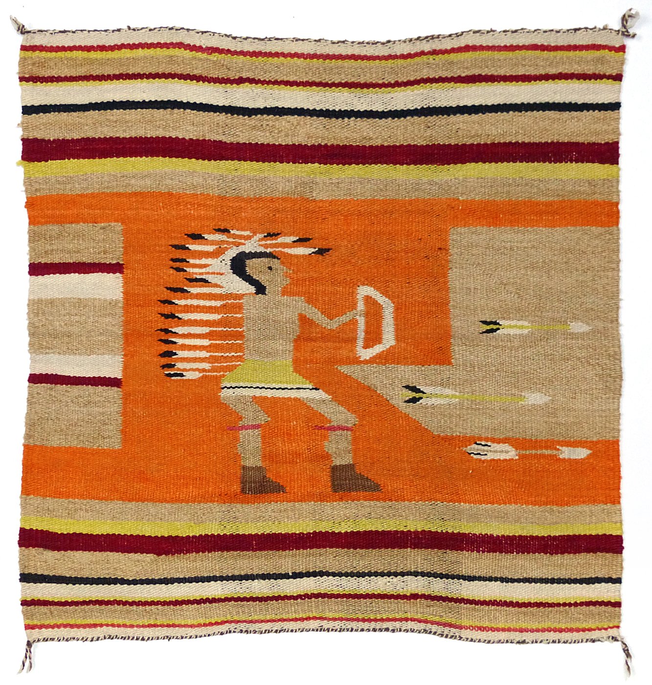 Navajo Pictorial Single Saddle Blanket, c.1950 | Shiprock Santa Fe