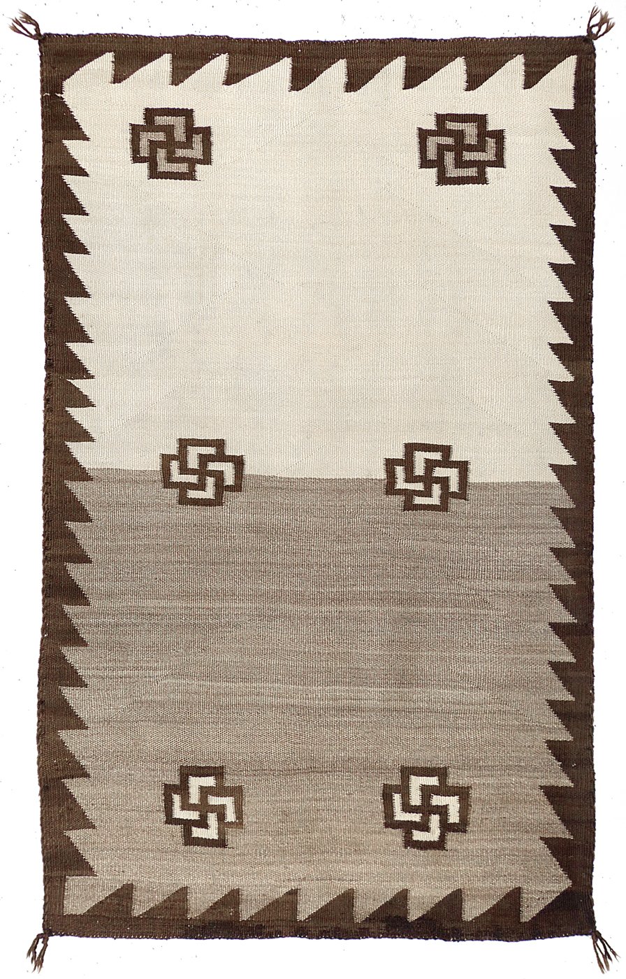 Navajo Natural Double Saddle Blanket, c.1920 | Shiprock Santa Fe
