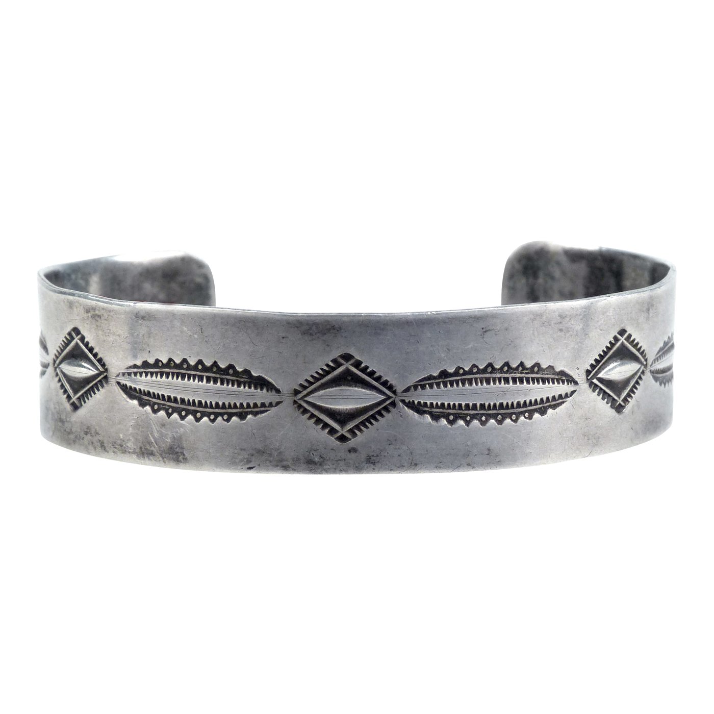 Navajo Stamped Silver Bracelet, c.1950 | Shiprock Santa Fe
