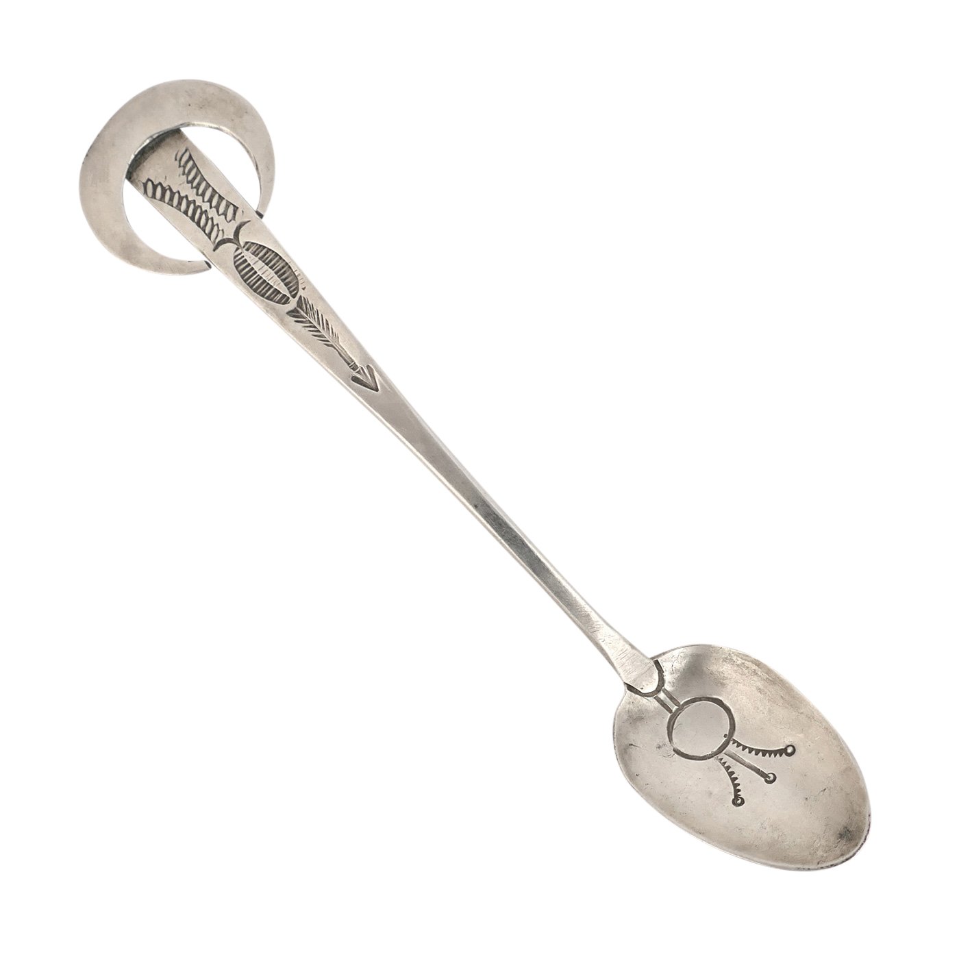 Navajo Stamped Silver Spoon, c.1920 | Shiprock Santa Fe
