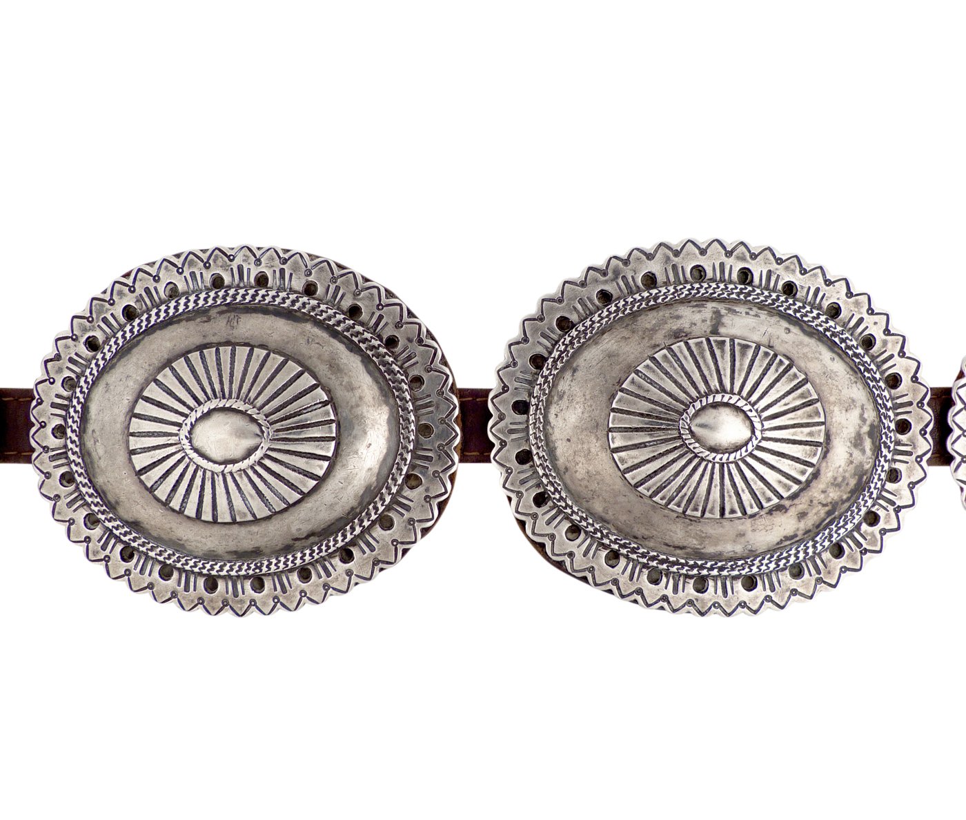 Navajo Silver Second Phase Concho Belt with Seven Conchas, c.1900 ...