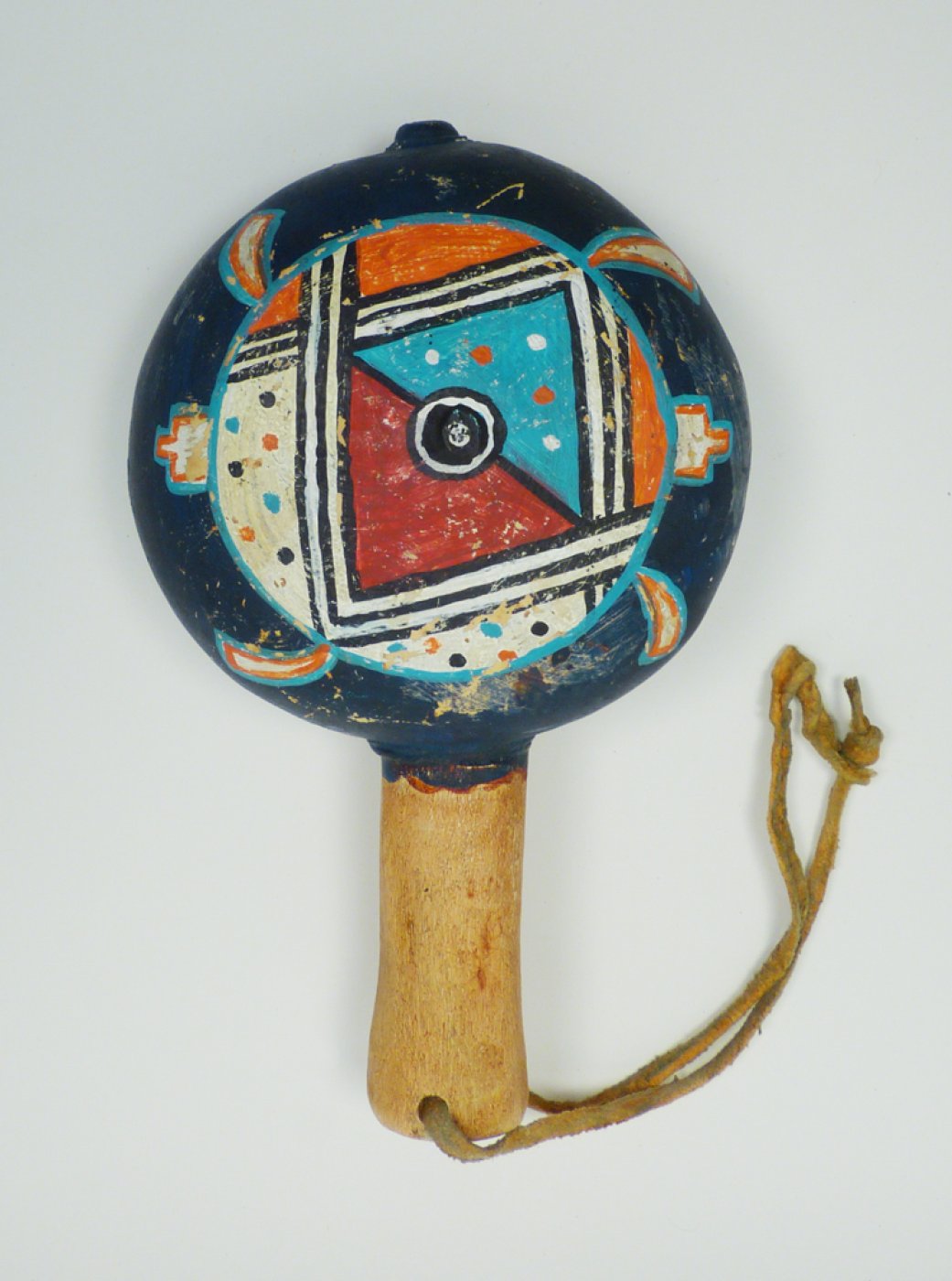 Acoma Painted Gourd Rattle | Shiprock Santa Fe