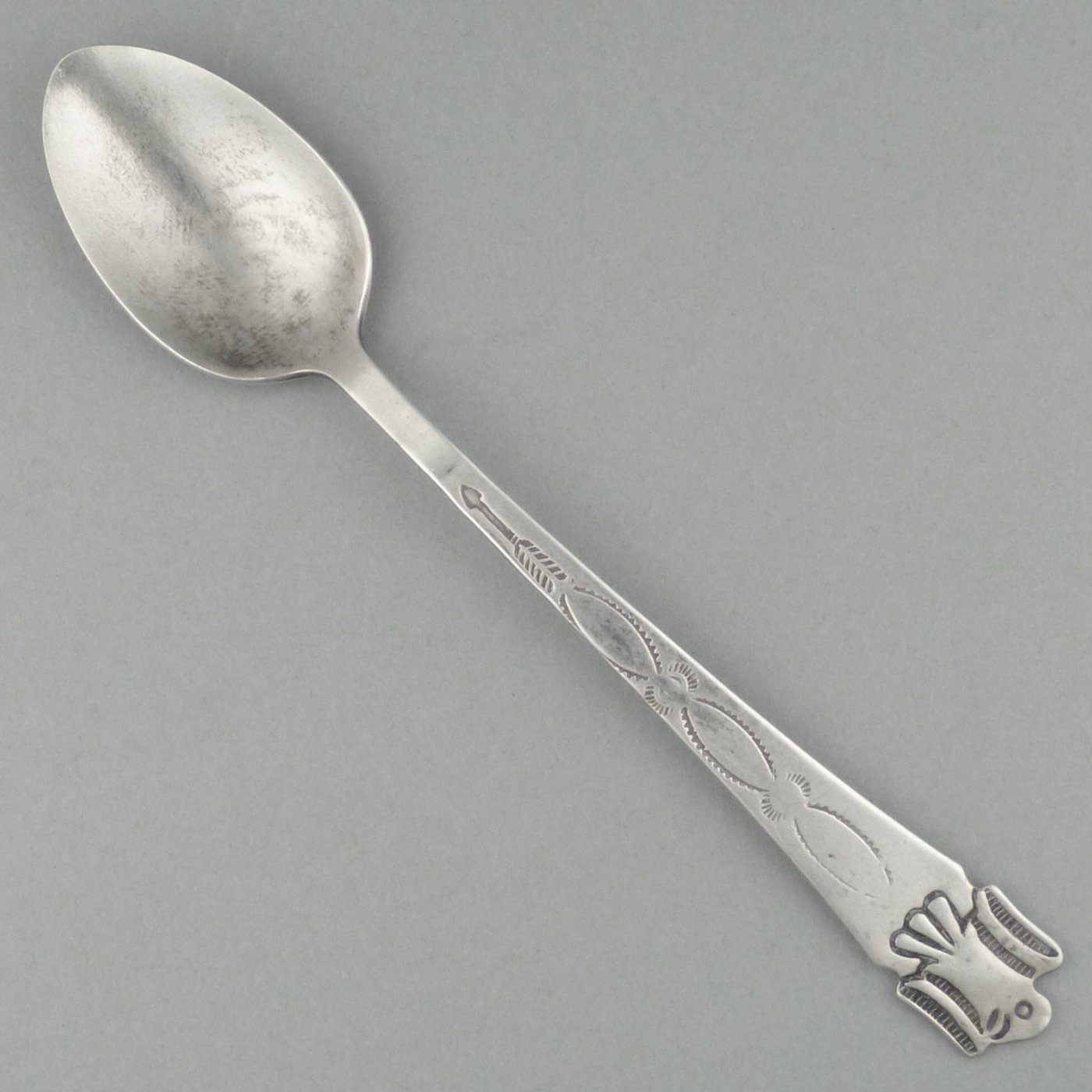 Navajo Stamped Silver Spoon, c.1920 | Shiprock Santa Fe