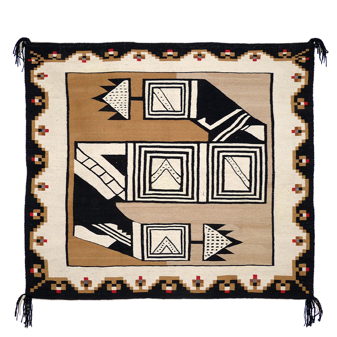 Navajo Pictorial Rug with Prehistoric Design Elements, c.1950 ...
