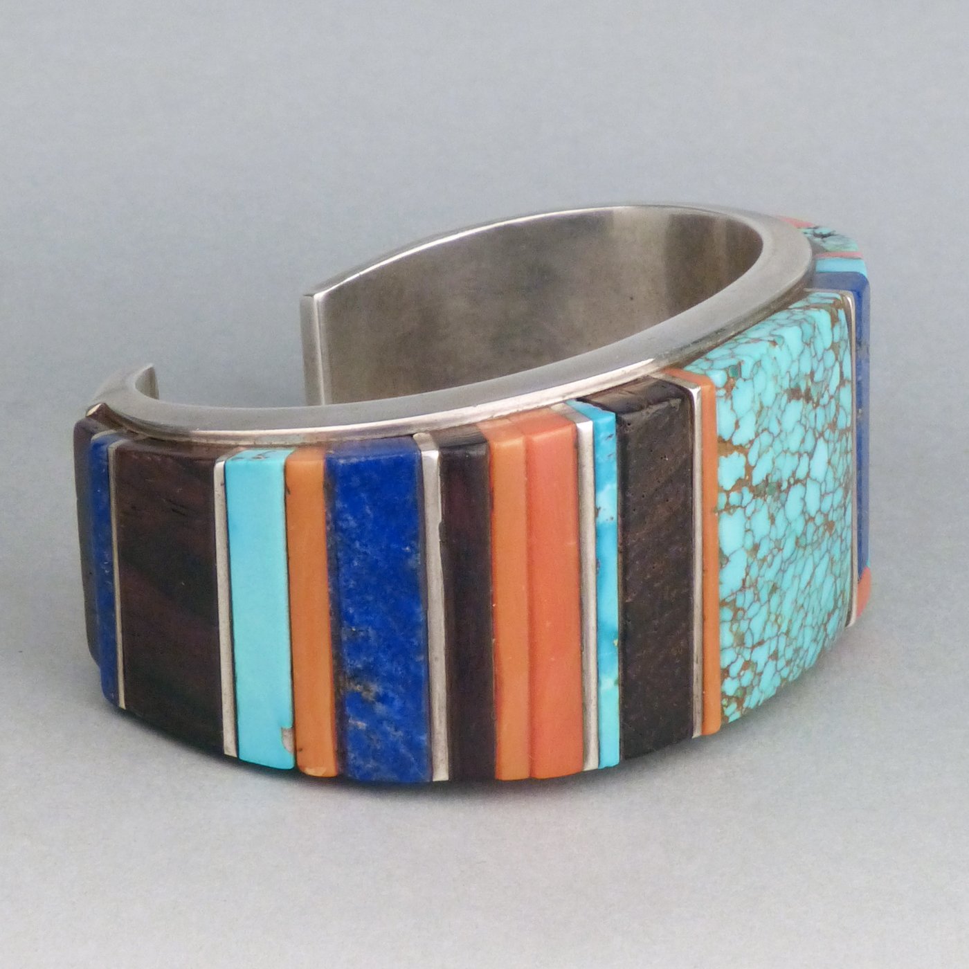 Hopi Wide Cuff with Inlay | Shiprock Santa Fe